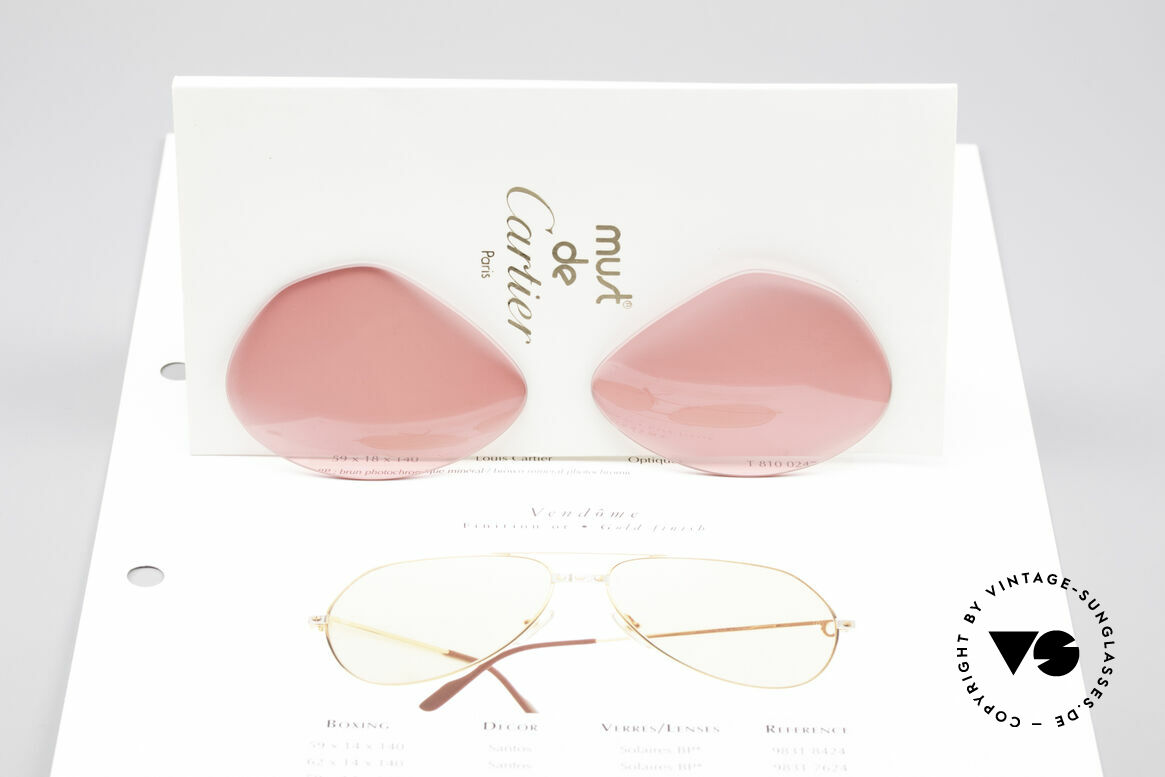 Sunglasses Cartier Vendome Lenses - M Pink Sun Lenses