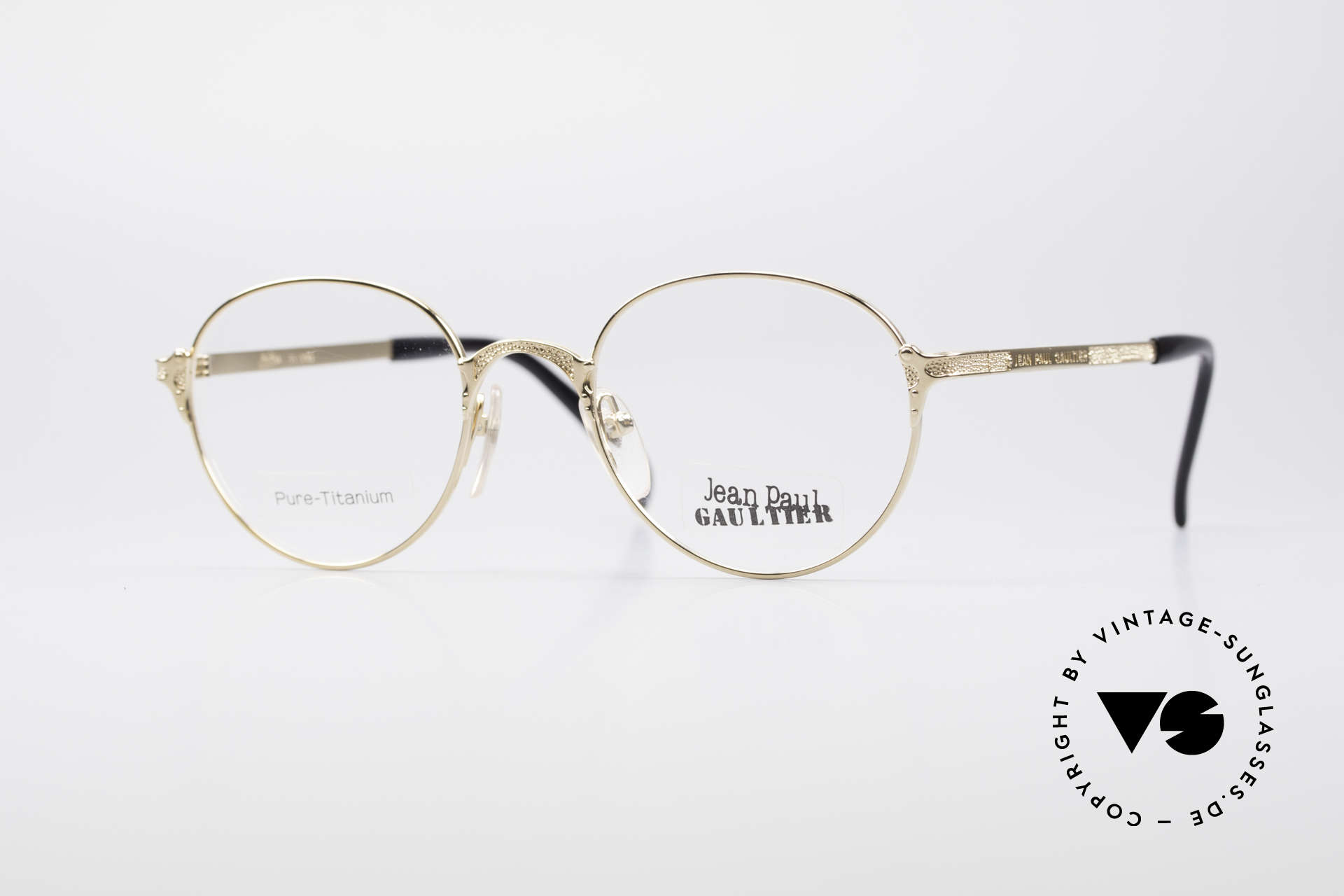 Glasses Jean Paul Gaultier 55-3183 Gold-Plated Titanium Frame