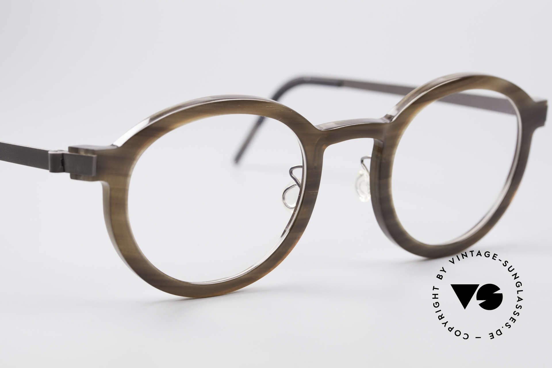 Glasses Lindberg 1811 Horn Horn Titanium Round Frame