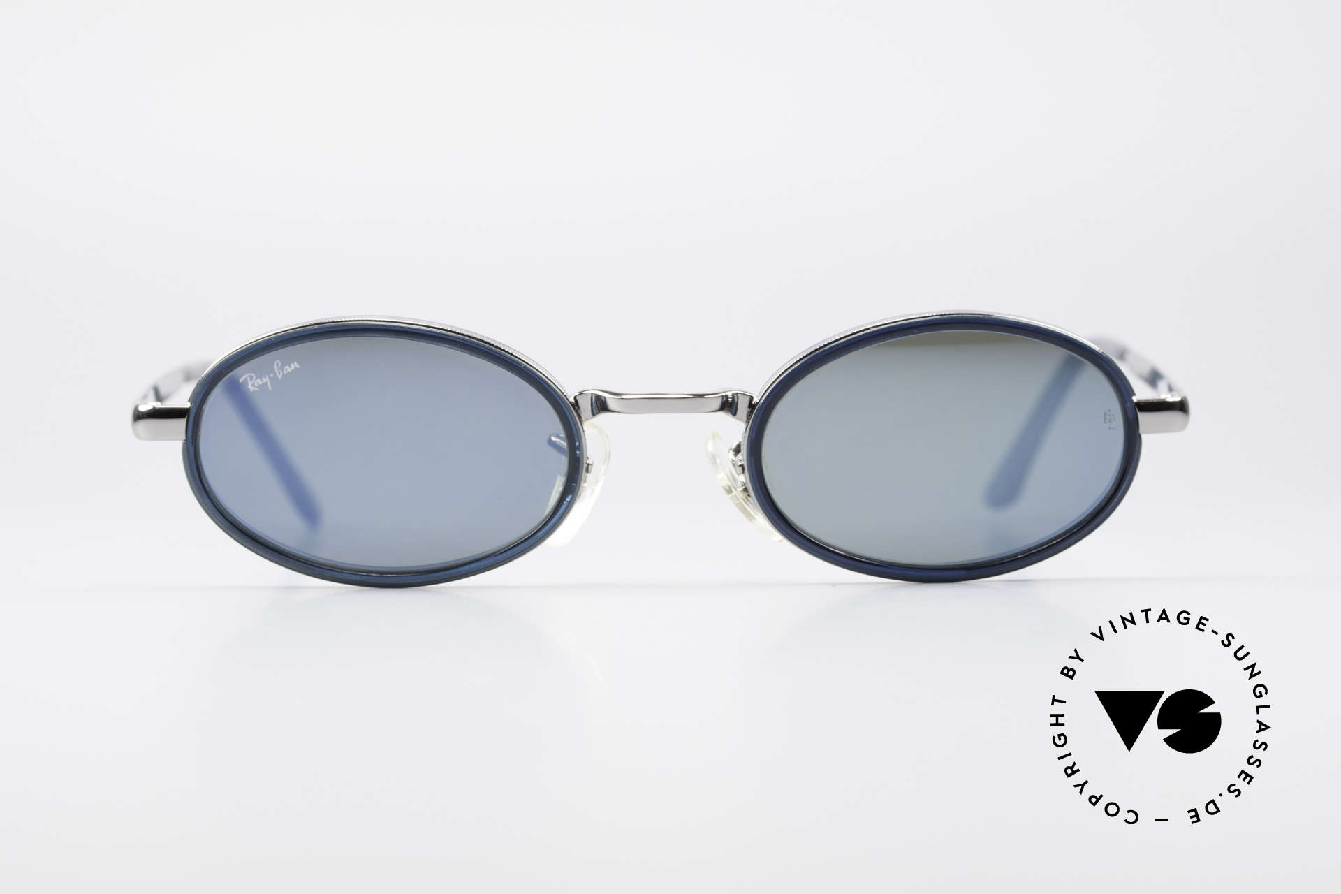 Sunglasses Ray Ban Sidestreet Combo 2000 Crossroad Oval Blue Mirrored
