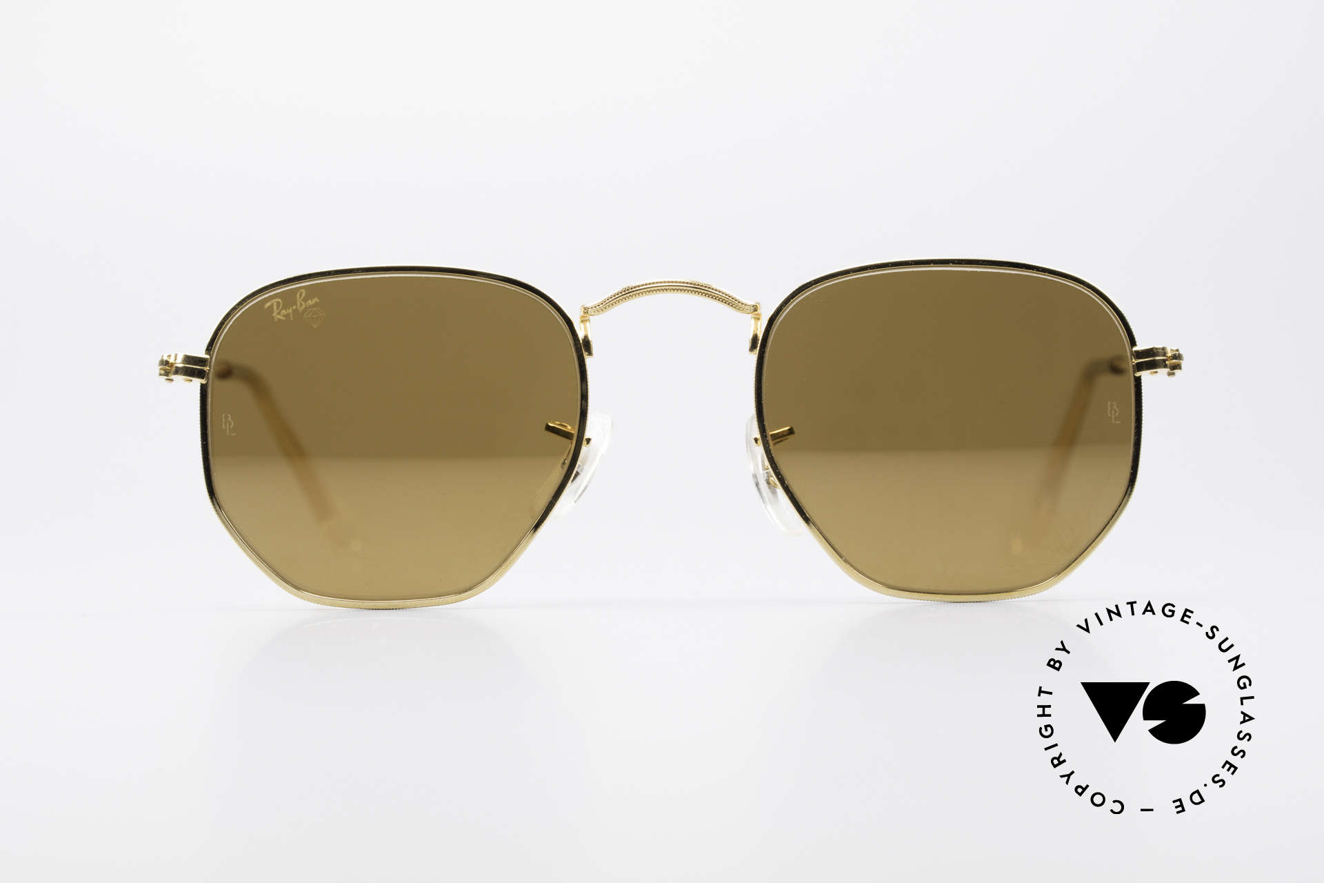 Sunglasses Ray Ban Classic Style III Diamond Hard Gold Mirrored