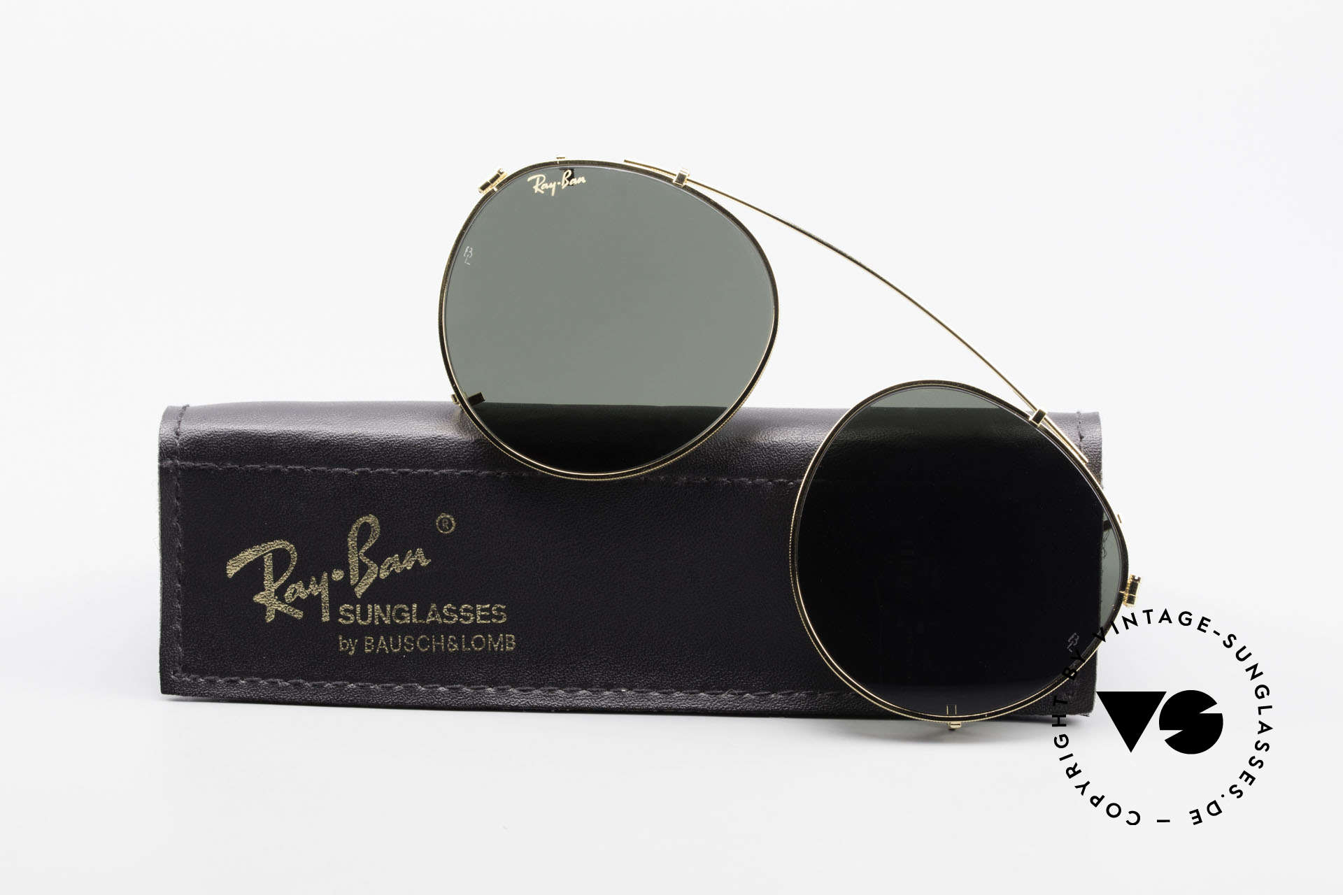 Sunglasses Ray Ban Round Metal 49 Clip On B&L USA Mineral Sun Lenses