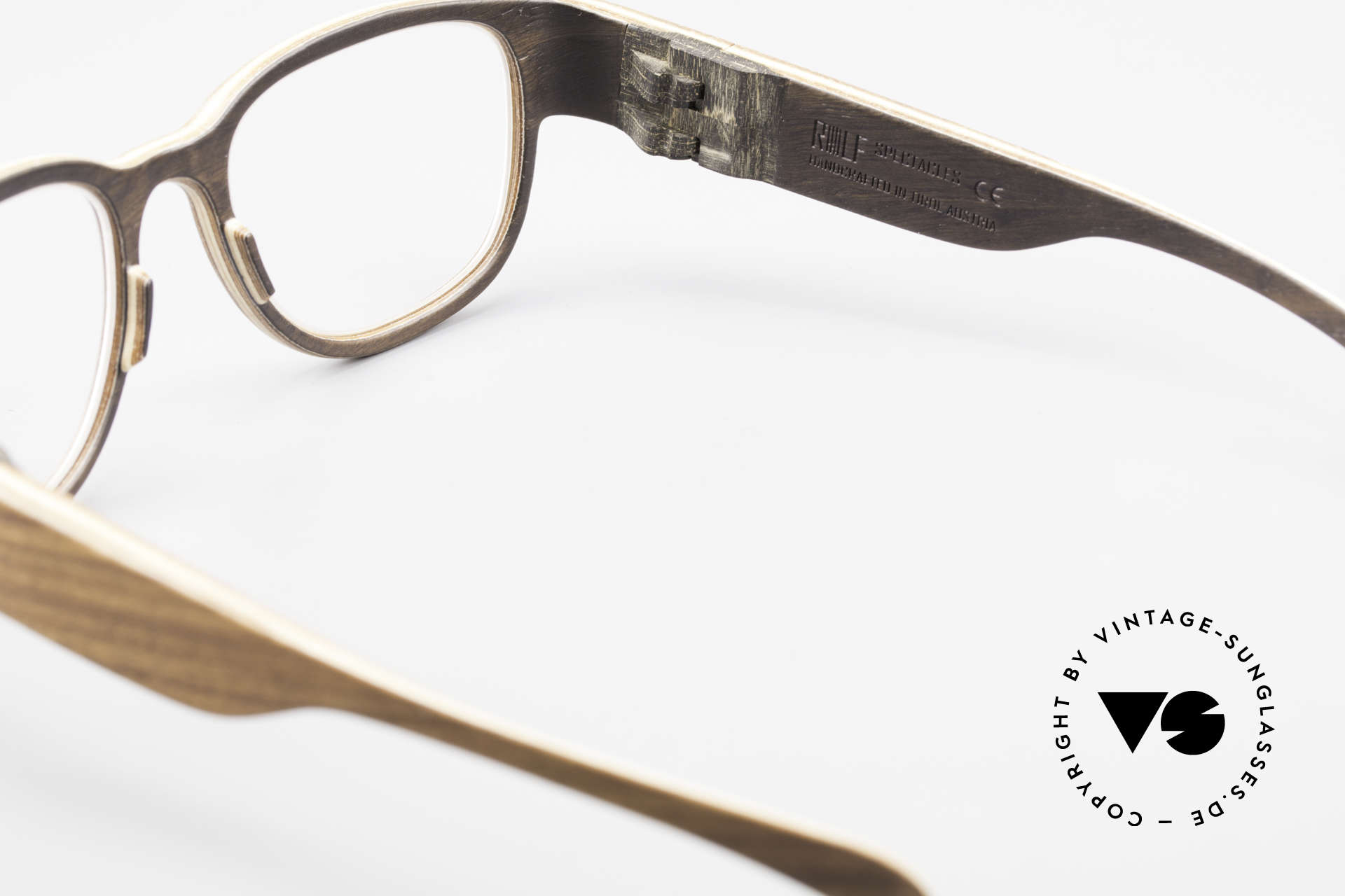 Glasses Rolf Spectacles Berlina 53 Pure Wood Frame Unisex Large