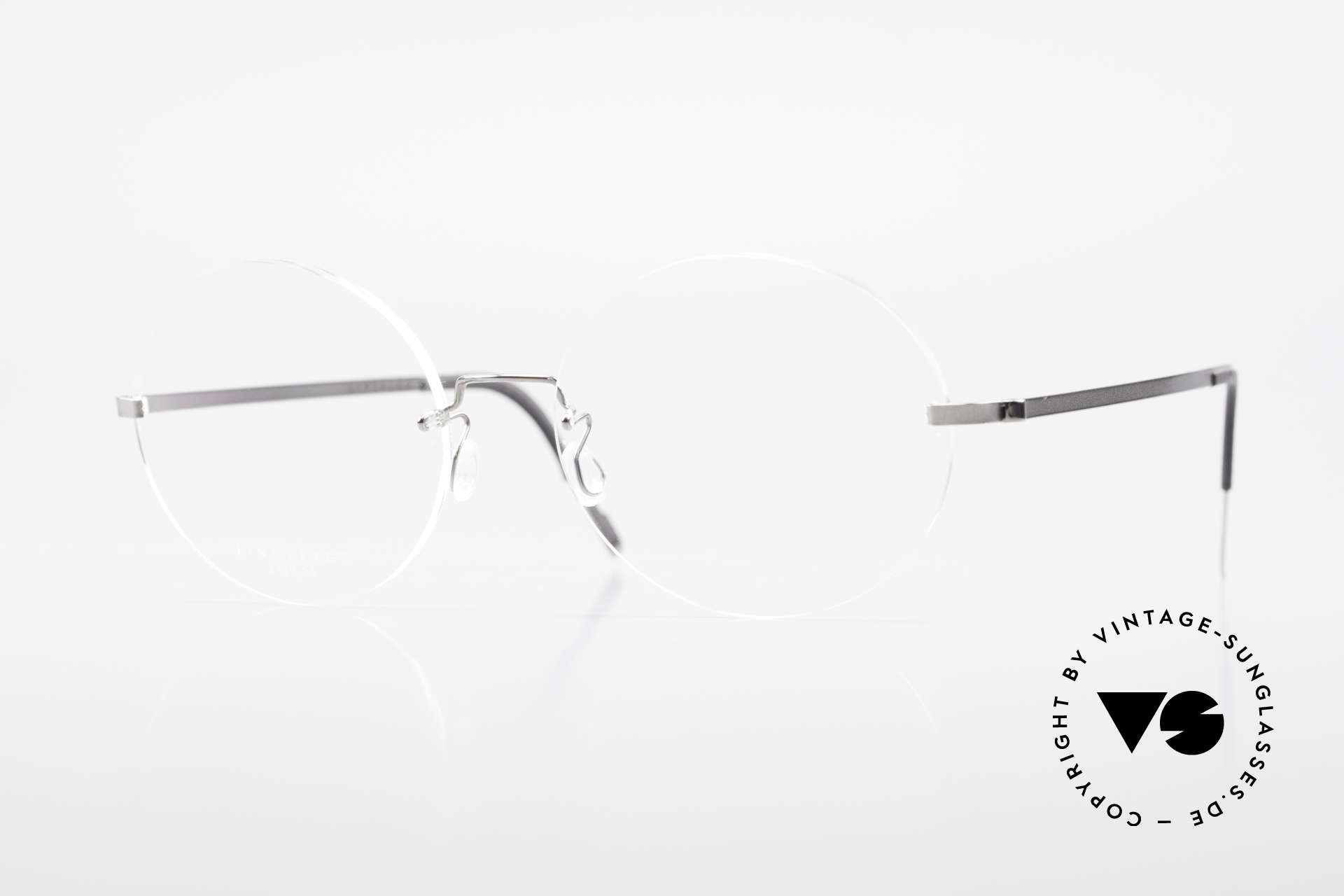 Glasses Lindberg 2333 Spirit Titan Round Rimless Titanium Frame