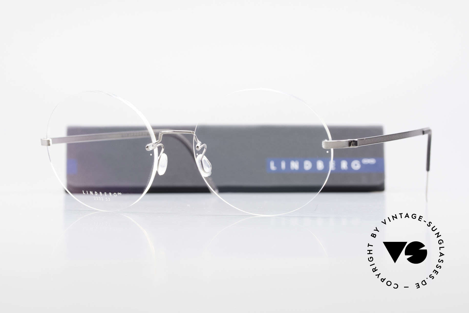 Glasses Lindberg 2333 Spirit Titan Round Rimless Titanium Frame