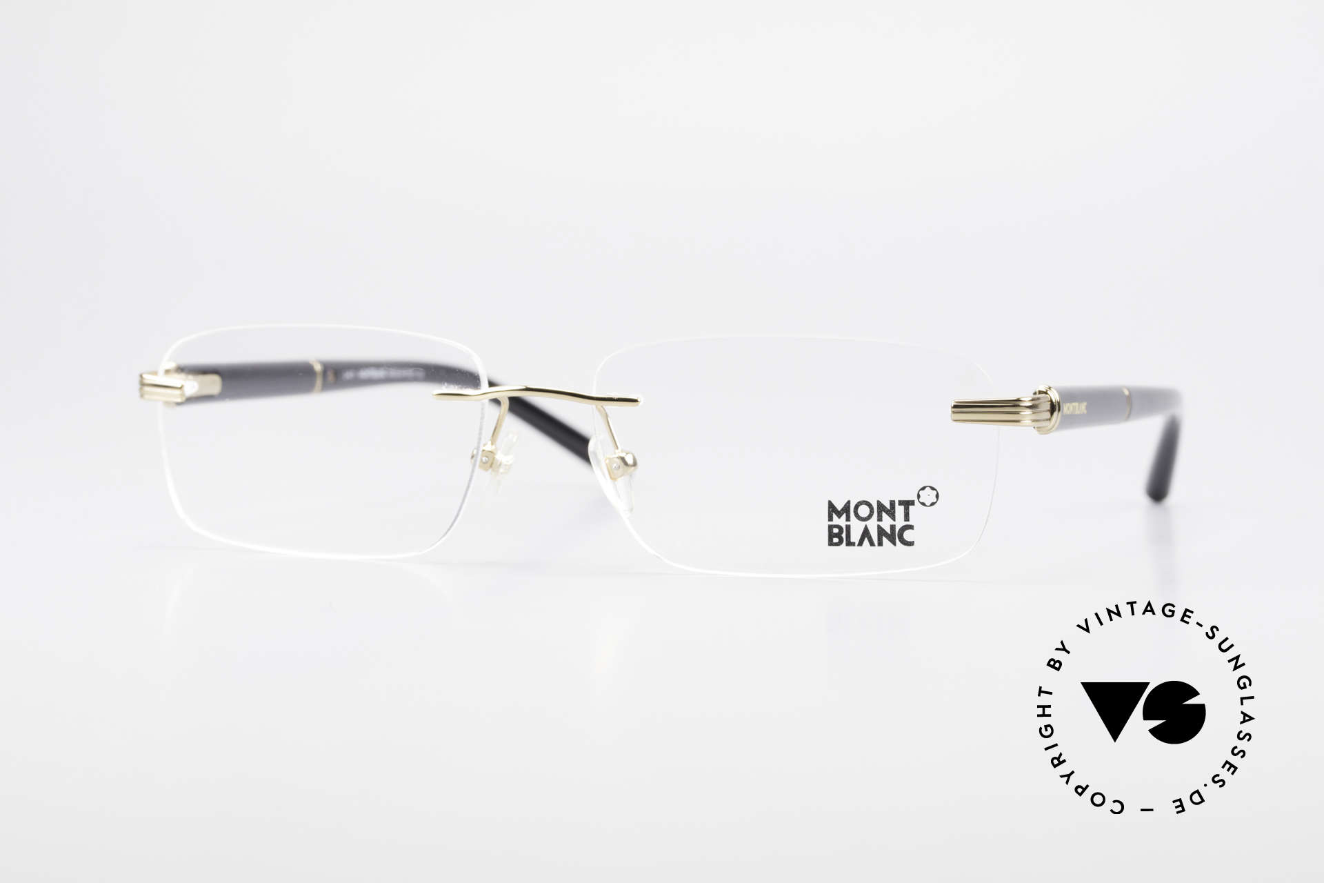 Glasses Montblanc Mb337 Rimless Eyeglasses Gold Plated