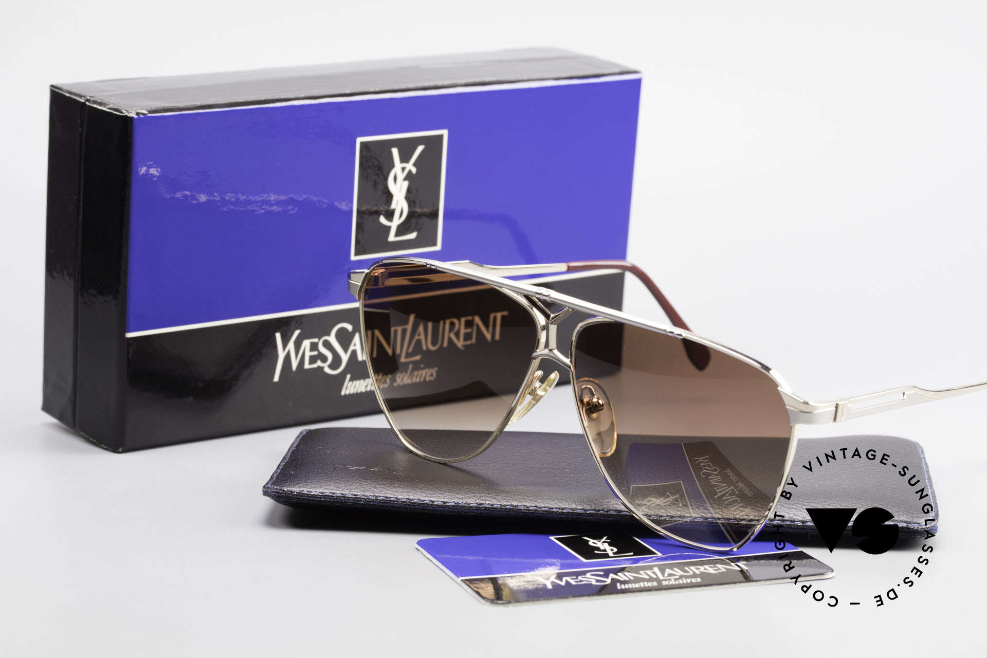 Sunglasses Yves Saint Laurent 8808 80's YSL Men's Aviator Shades