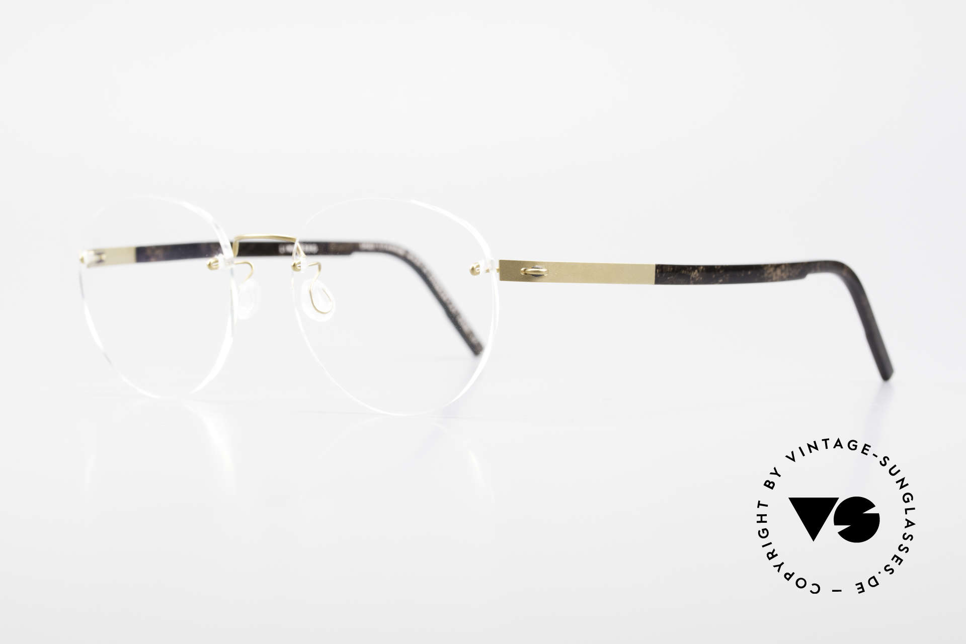 Glasses Lindberg 2110 Spirit Titan Round Rimless Titanium Frame