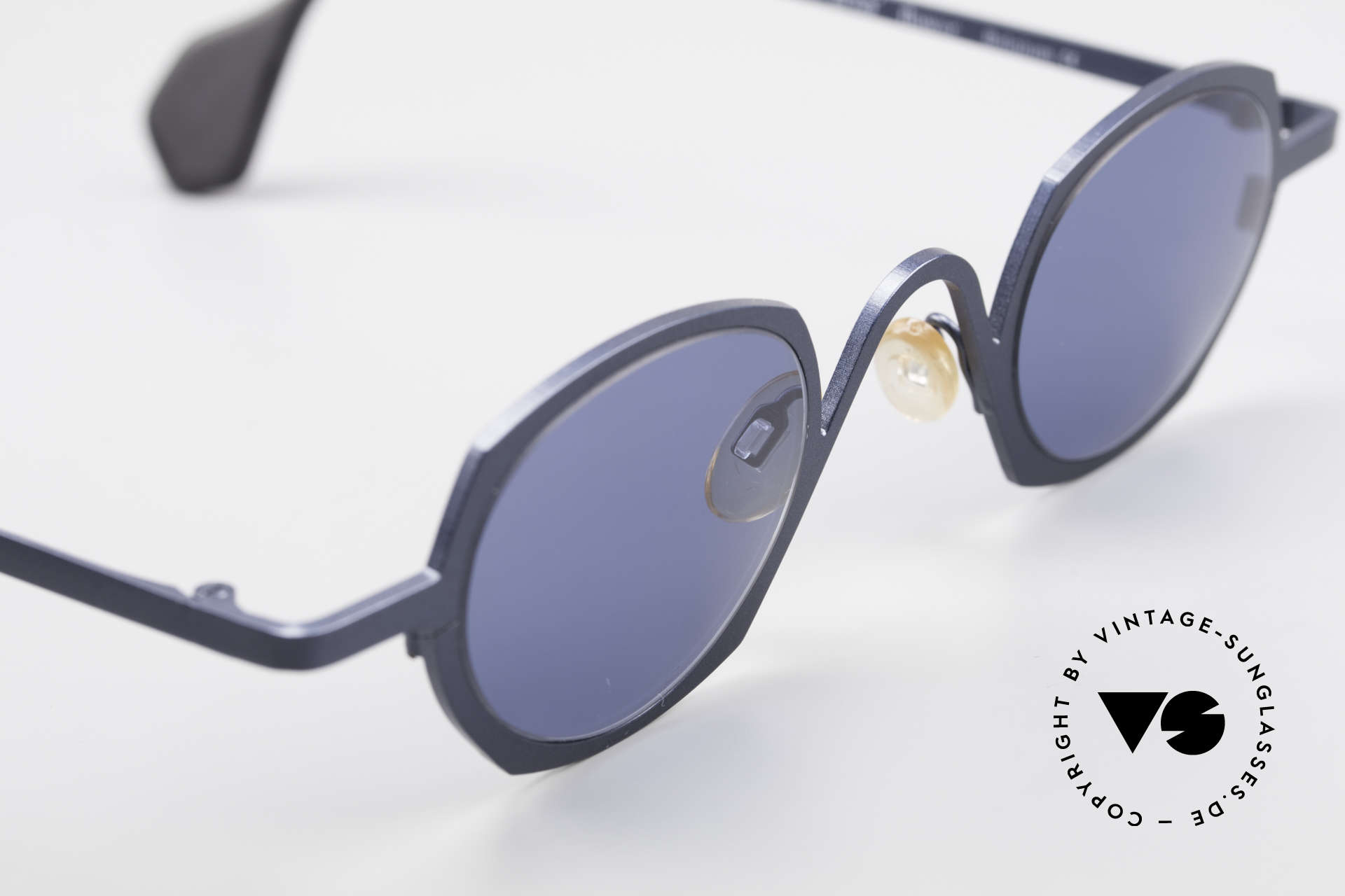 Sunglasses Theo Belgium Flower Round 90s Designer Sunglasses