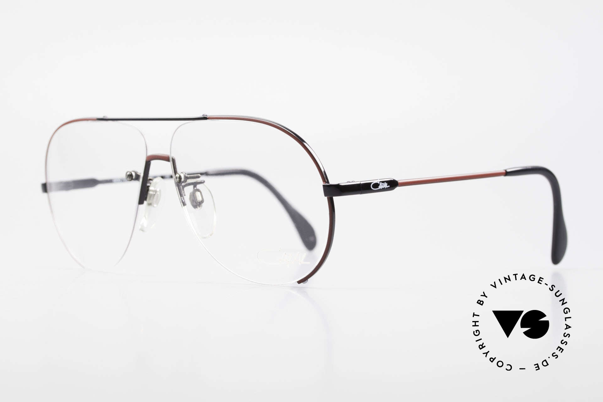 Glasses Cazal 723 Rimless 80s Aviator Glasses