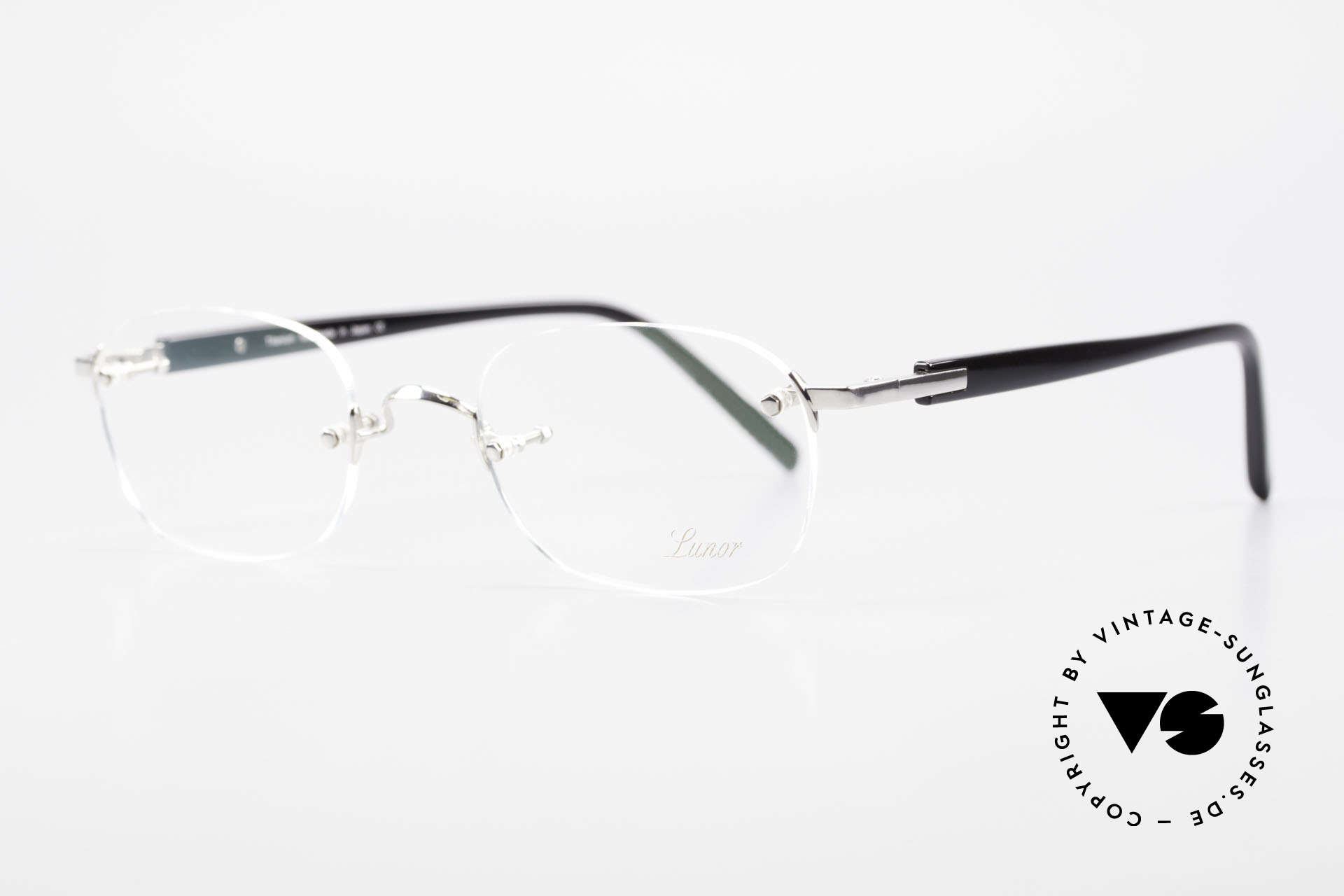 Glasses Lunor Classic V Anatomic PP Rimless Frame Platin Plated