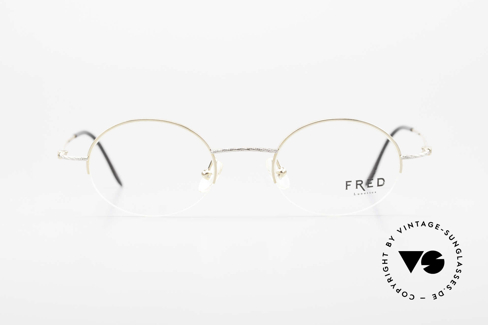 Glasses Fred F10 L02 90's Luxury Frame Semi Rimless