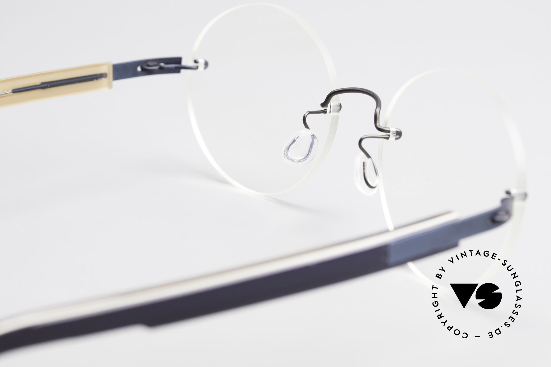 Glasses Lindberg 2111 Strip Titan Rimless Titanium Frame Round