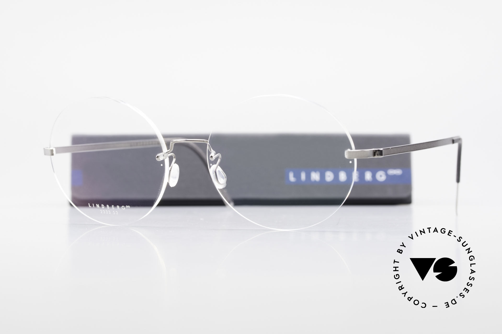 Glasses Lindberg 2333 Spirit Titan Round Rimless Titanium Frame