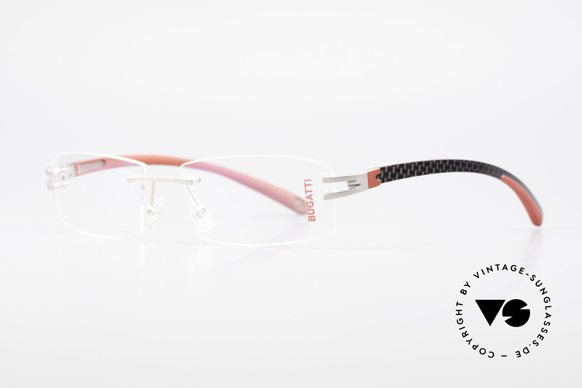 Glasses Bugatti 464 Rimless Luxury Frame Palladium