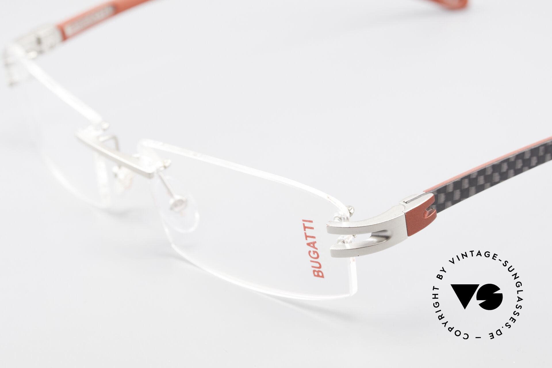 Glasses Bugatti 464 Rimless Luxury Frame Palladium