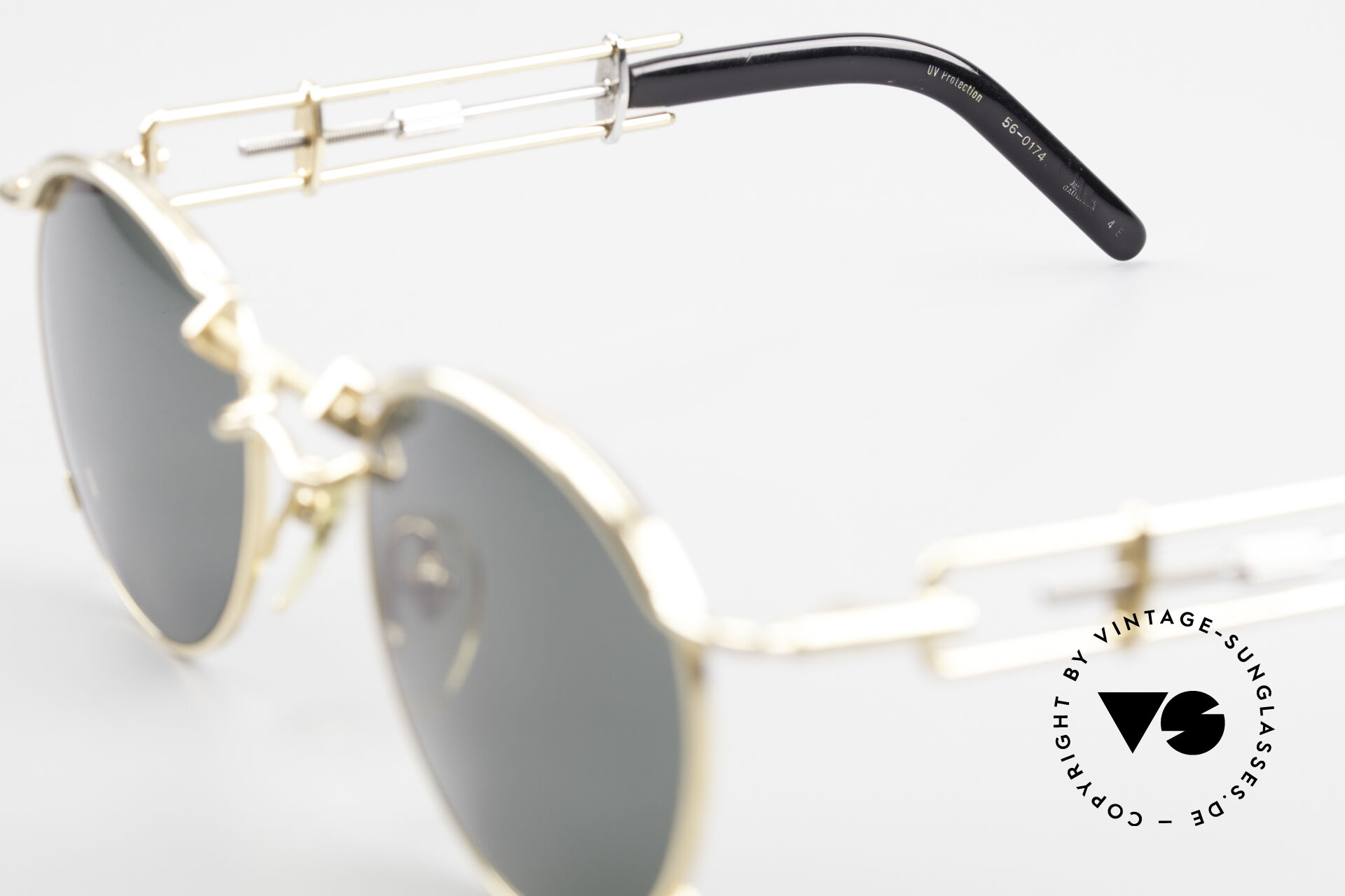 Sunglasses Jean Paul Gaultier 56-0174 90's Steampunk Shades Tupac