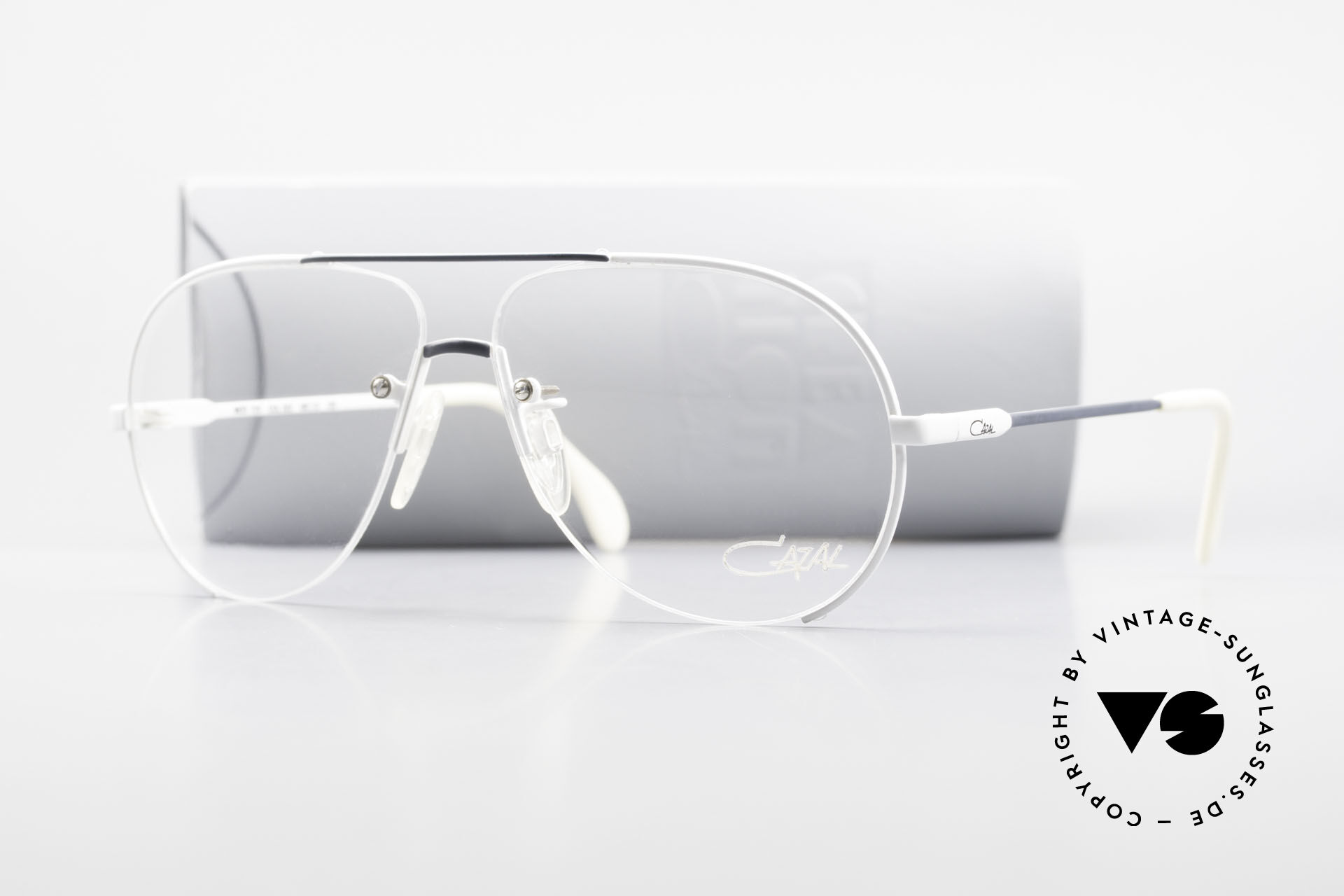 Glasses Cazal 723 Rimless 80's Aviator Frame