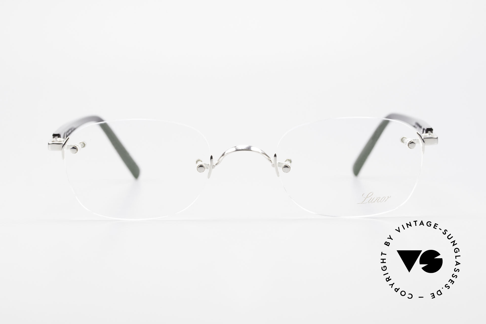 Glasses Lunor Classic V Anatomic PP Rimless Frame Platin Plated