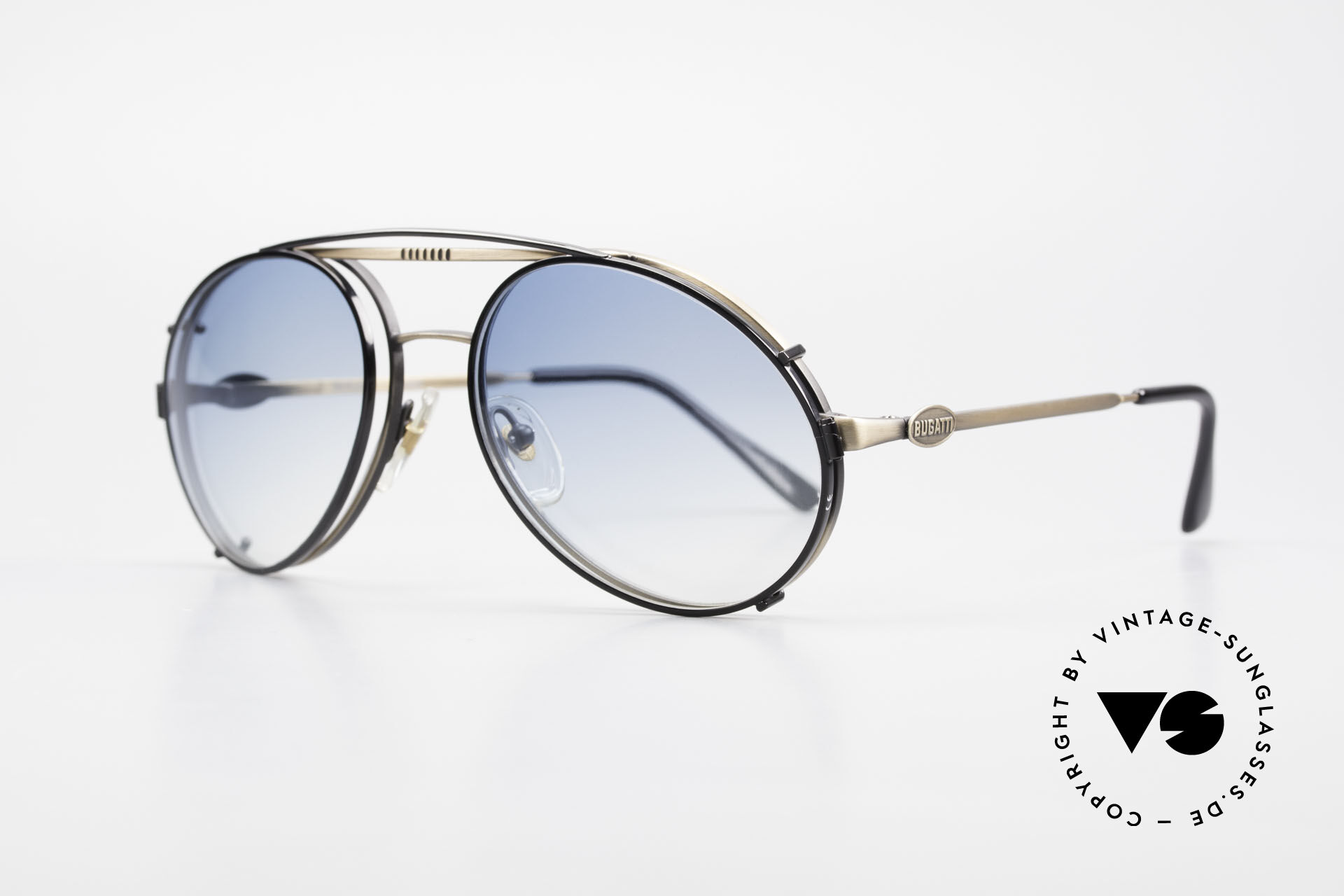 Sunglasses Bugatti 65282 Vintage Frame With Sun Clip