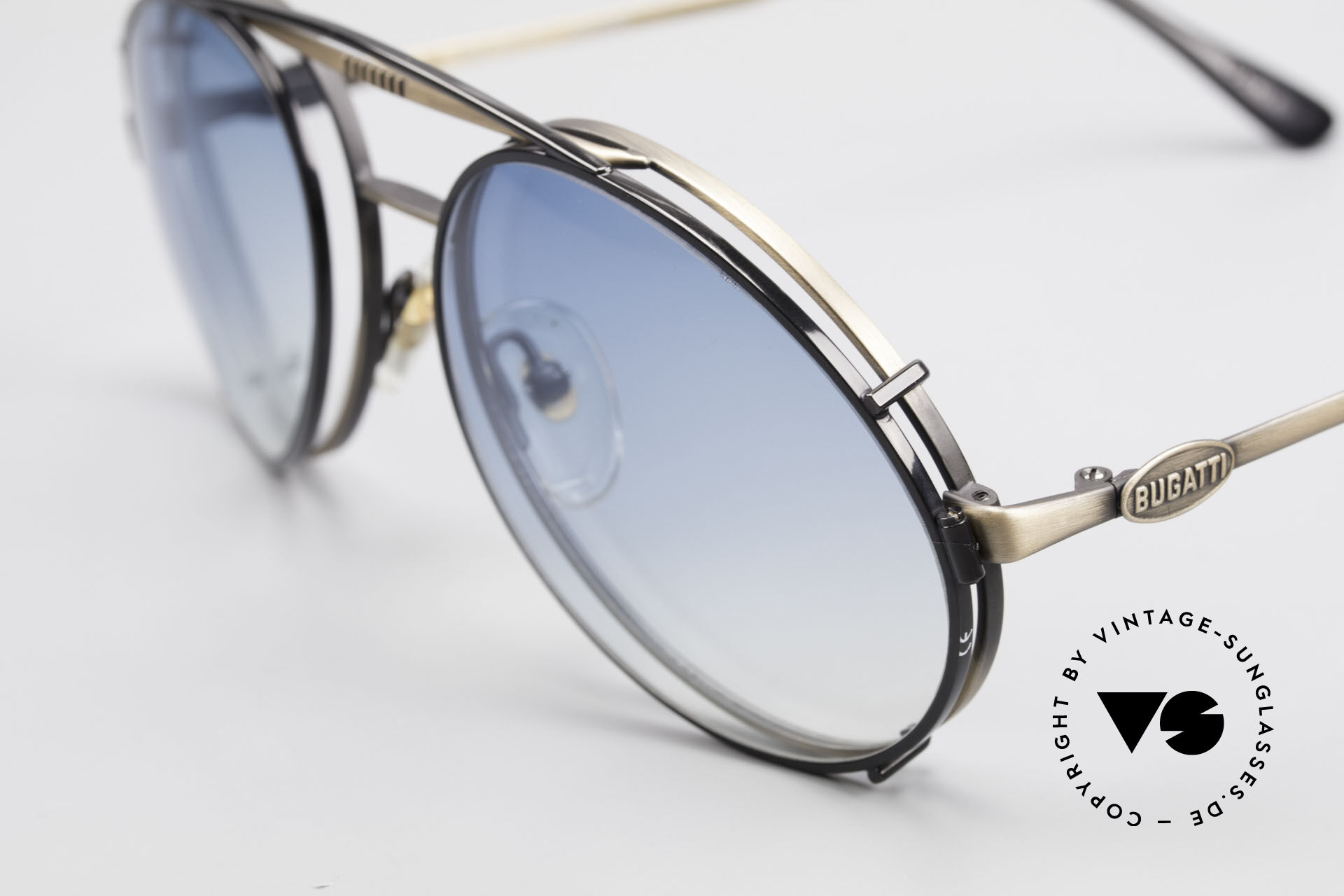 Sunglasses Bugatti 65282 Vintage Frame With Sun Clip
