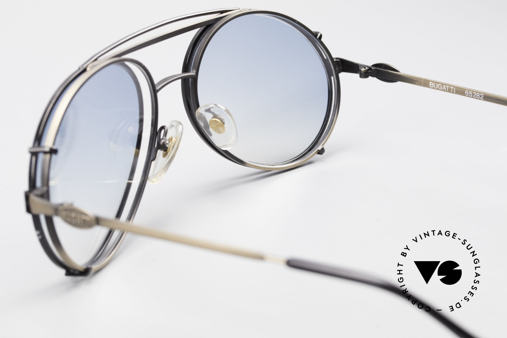 Sunglasses Bugatti 65282 Vintage Frame With Sun Clip