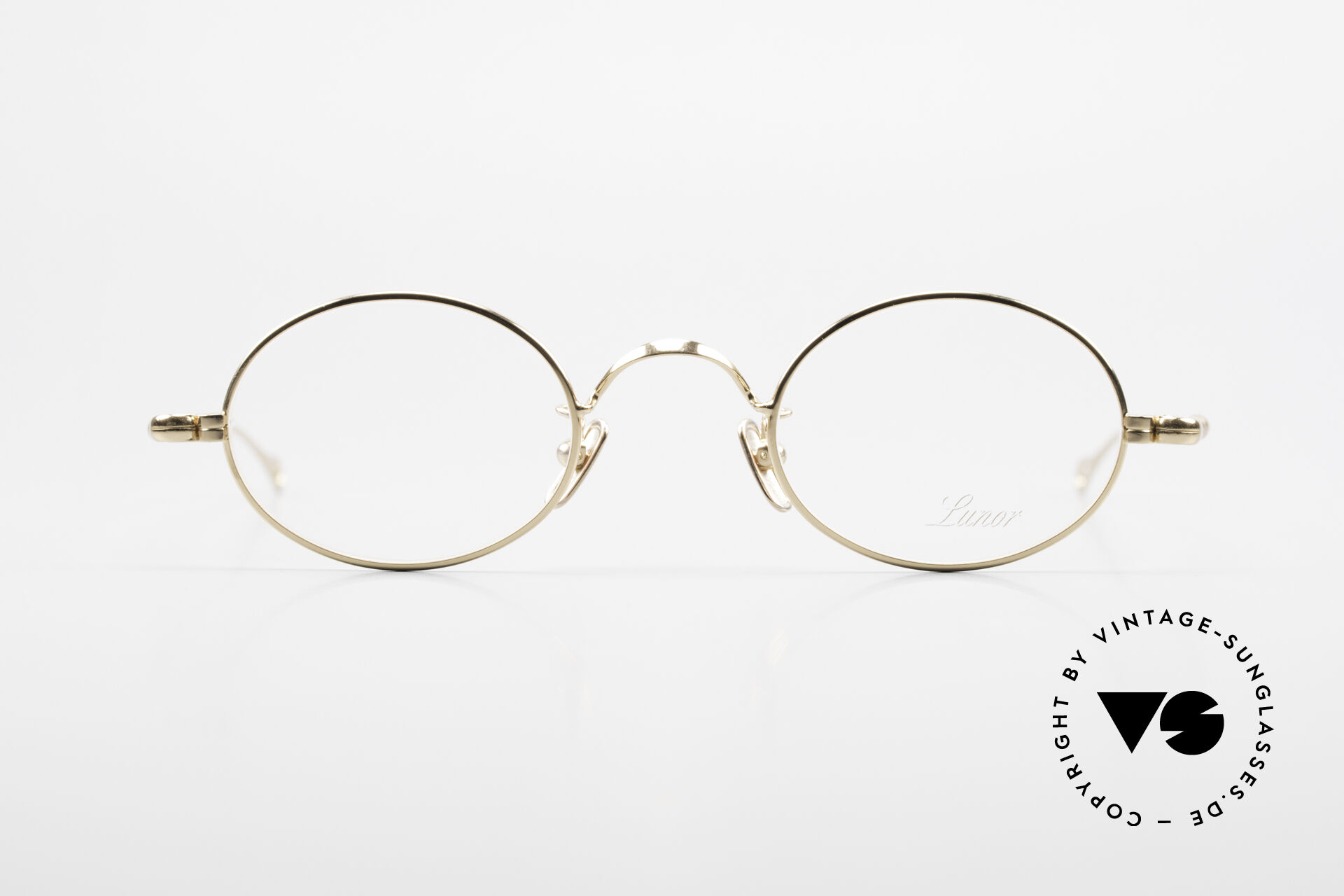 Glasses Lunor V 100 Oval Eyeglasses Gold Plated