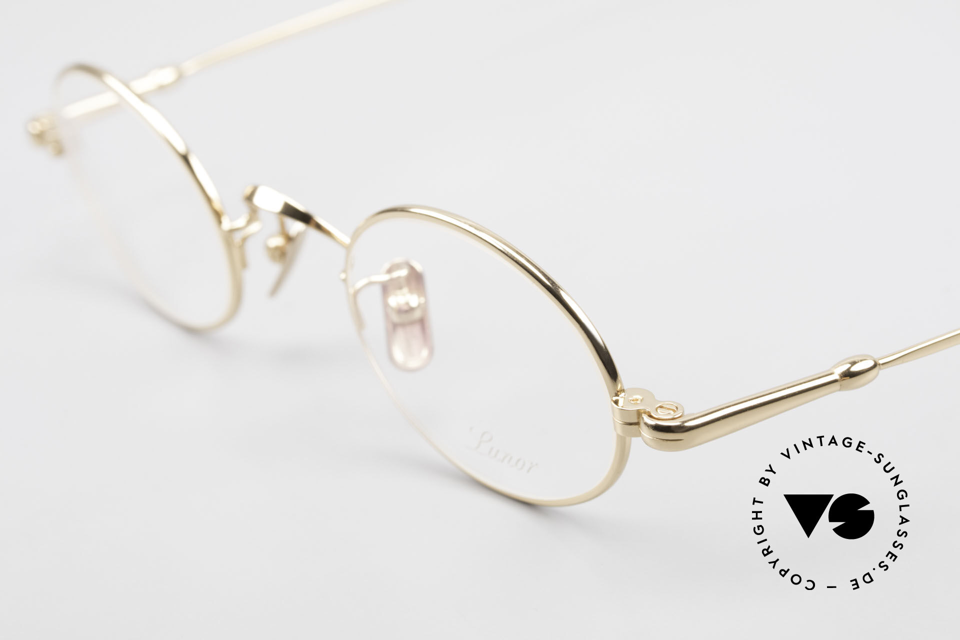 Glasses Lunor V 100 Oval Eyeglasses Gold Plated