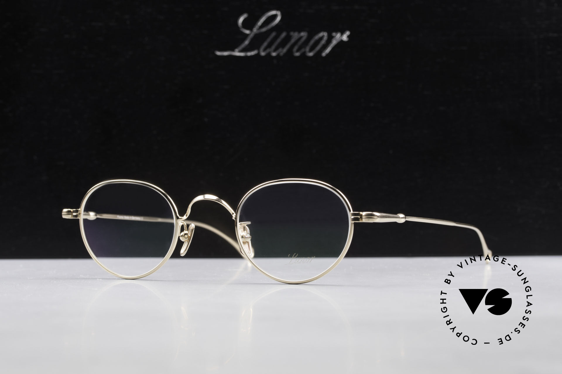 Glasses Lunor V 107 Panto Eyeglasses Gold Plated