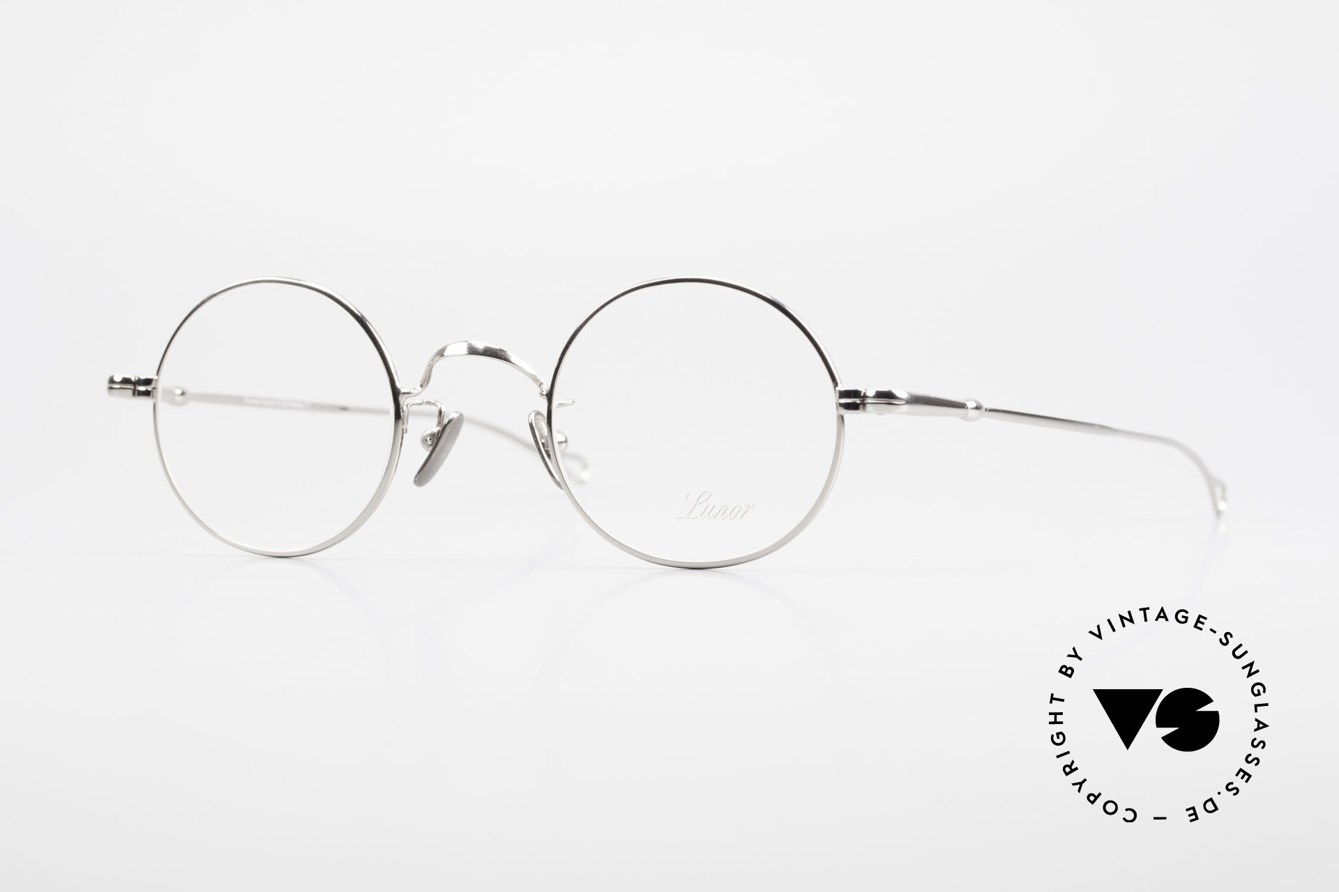 Glasses Lunor V 110 Vintage Specs Round Platinum