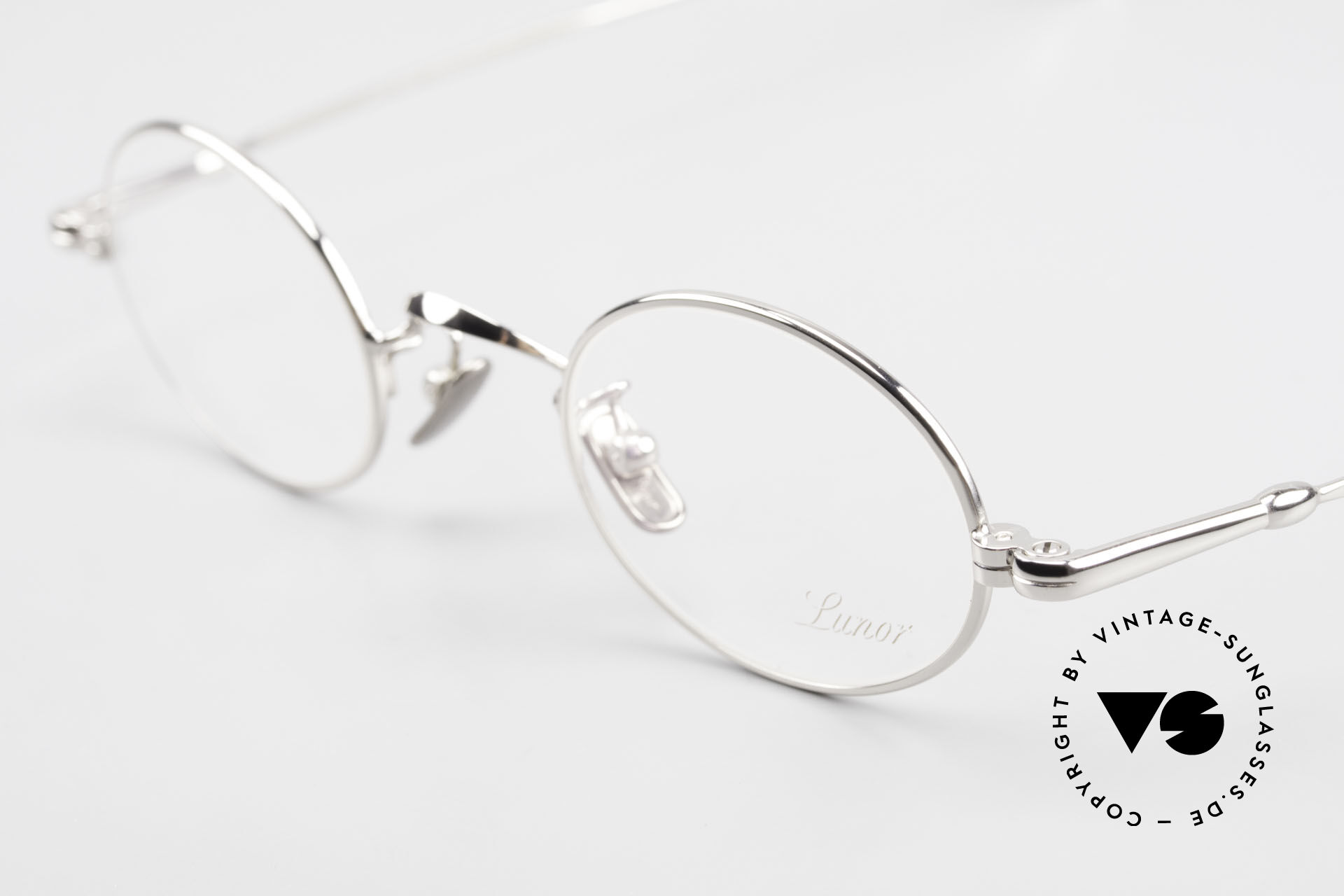 Glasses Lunor V 100 Oval Vintage Specs Platinum