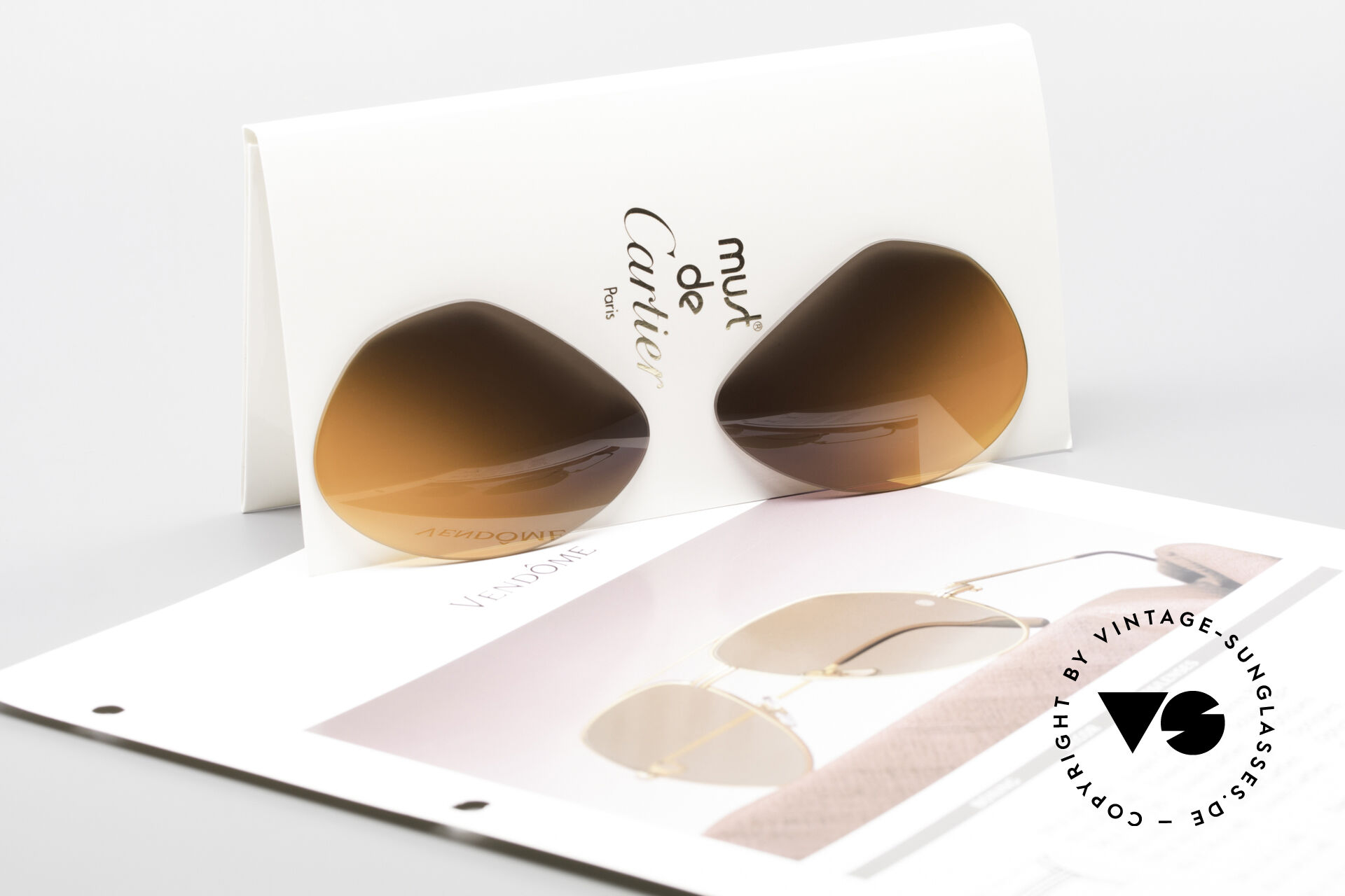 Sunglasses Cartier Vendome Lenses - L Double Gradient Desert Storm