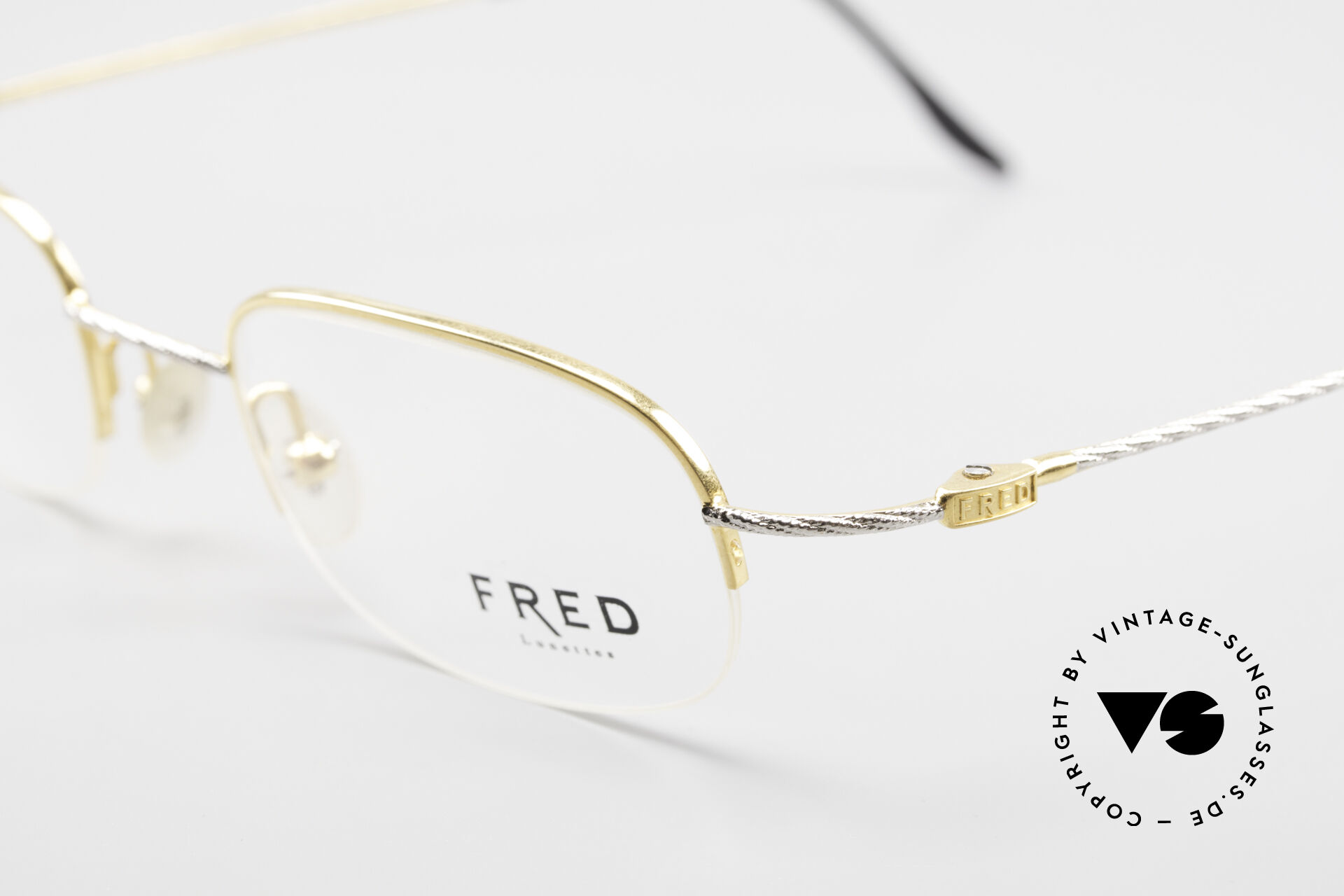 Glasses Fred F10 L03 Semi Rimless 90's Luxury Frame