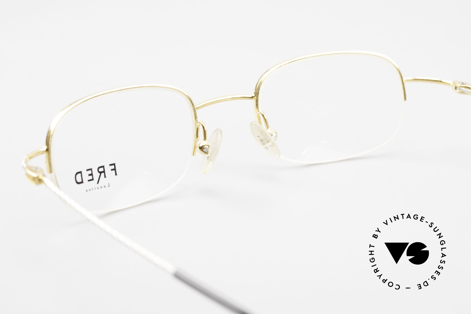 Glasses Fred F10 L03 Semi Rimless 90's Luxury Frame