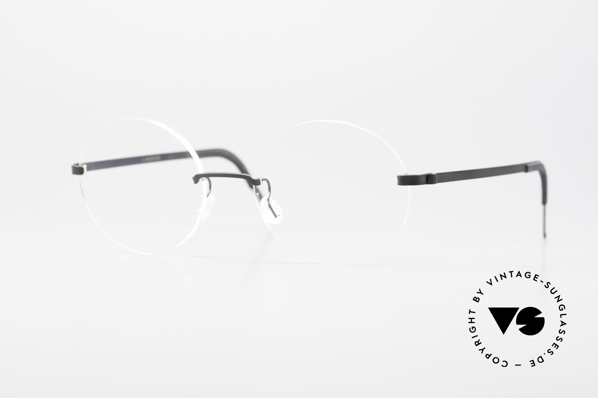 Glasses Lindberg 2293 Strip Titan Round Oval Titan Frame Rimless