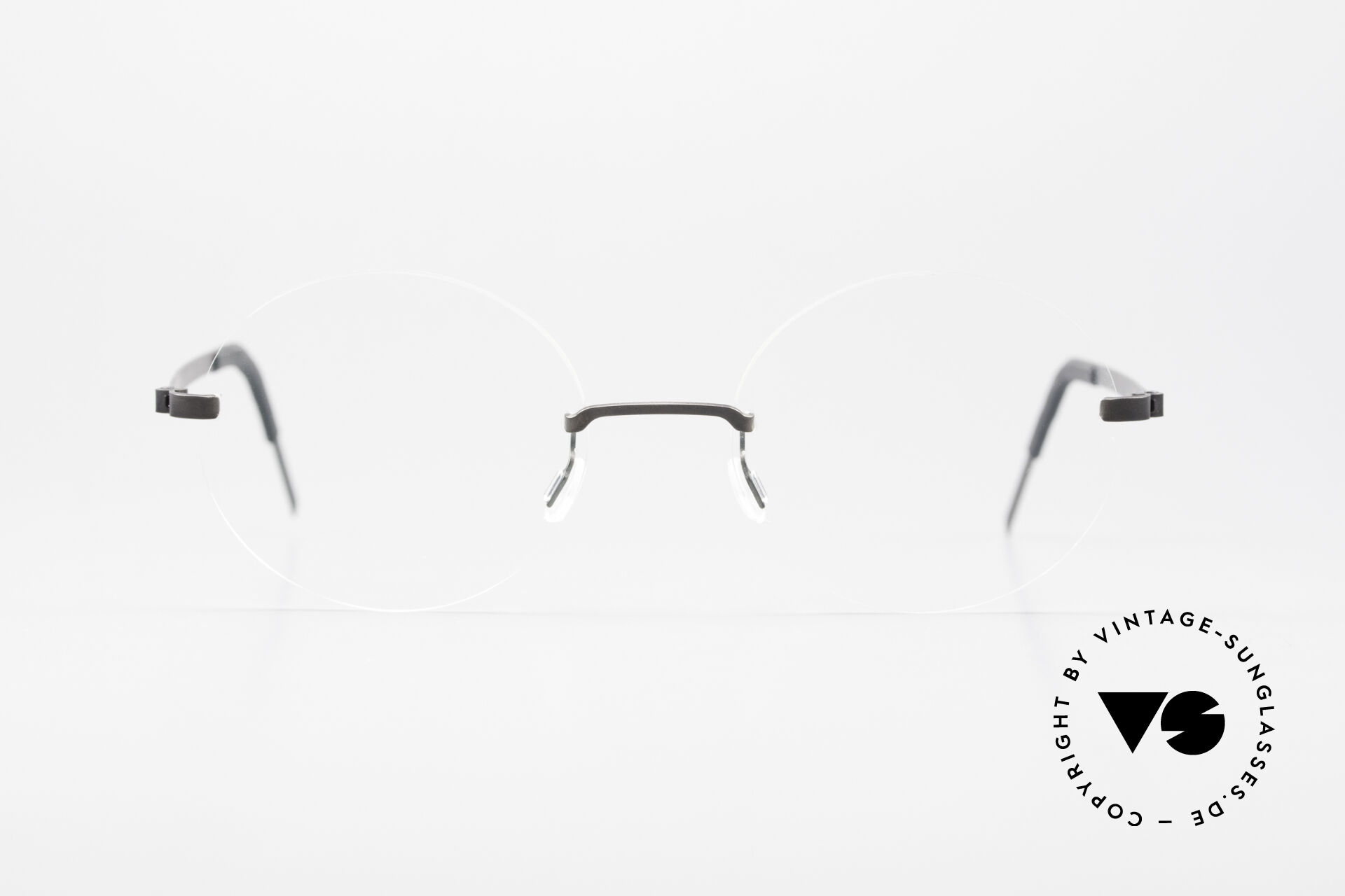 Glasses Lindberg 2293 Strip Titan Round Oval Titan Frame Rimless