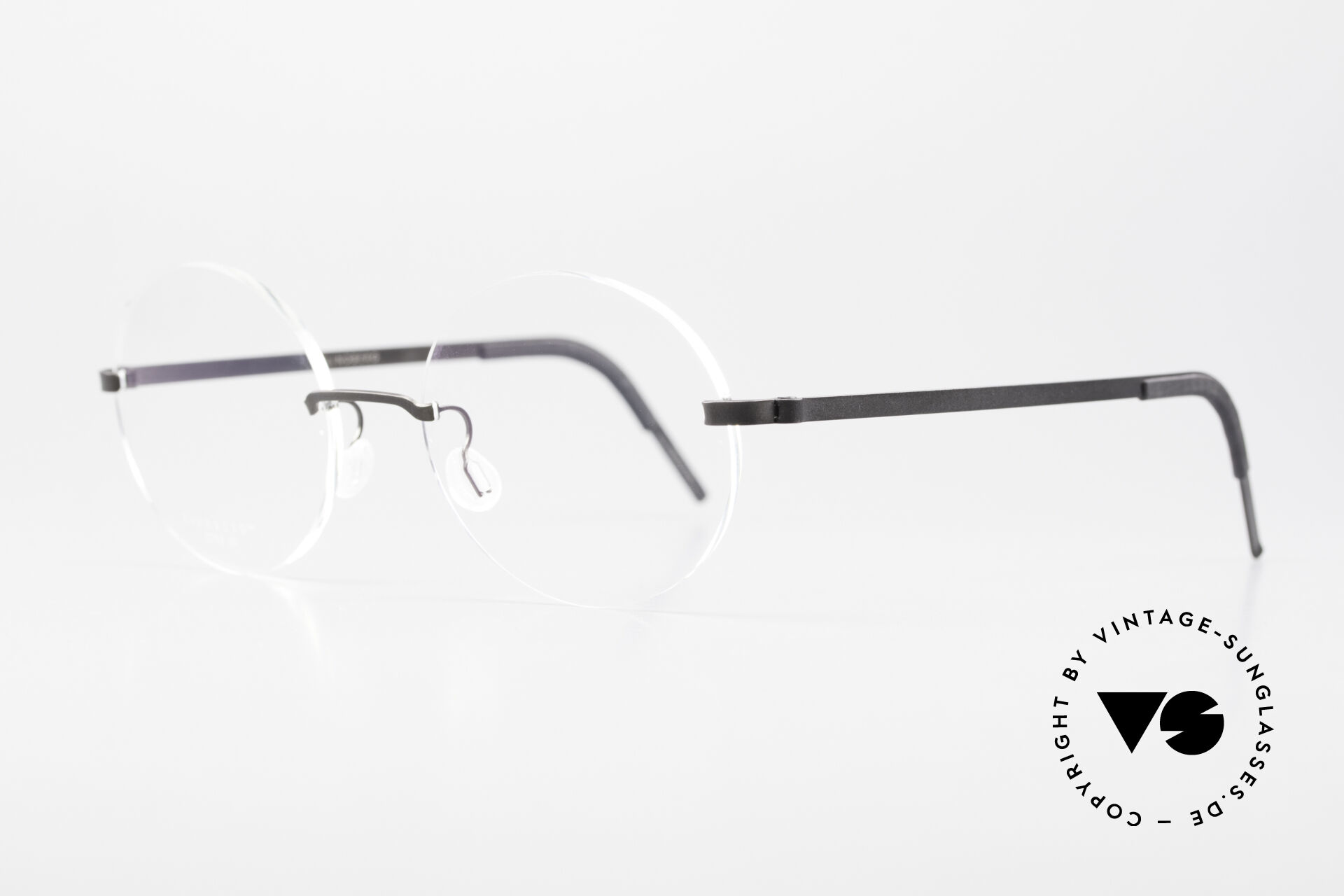Glasses Lindberg 2293 Strip Titan Round Oval Titan Frame Rimless