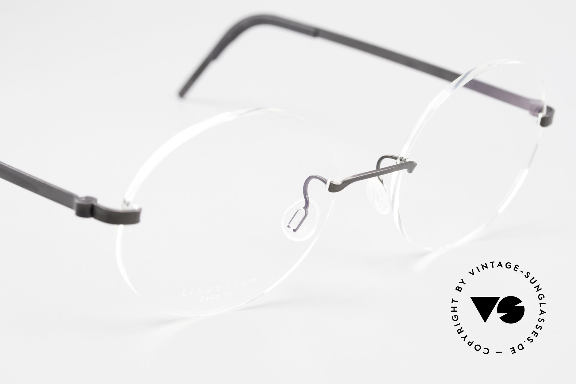Glasses Lindberg 2293 Strip Titan Round Oval Titan Frame Rimless