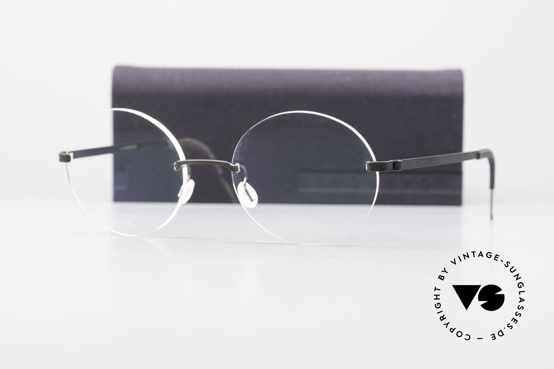 Glasses Lindberg 2293 Strip Titan Round Oval Titan Frame Rimless
