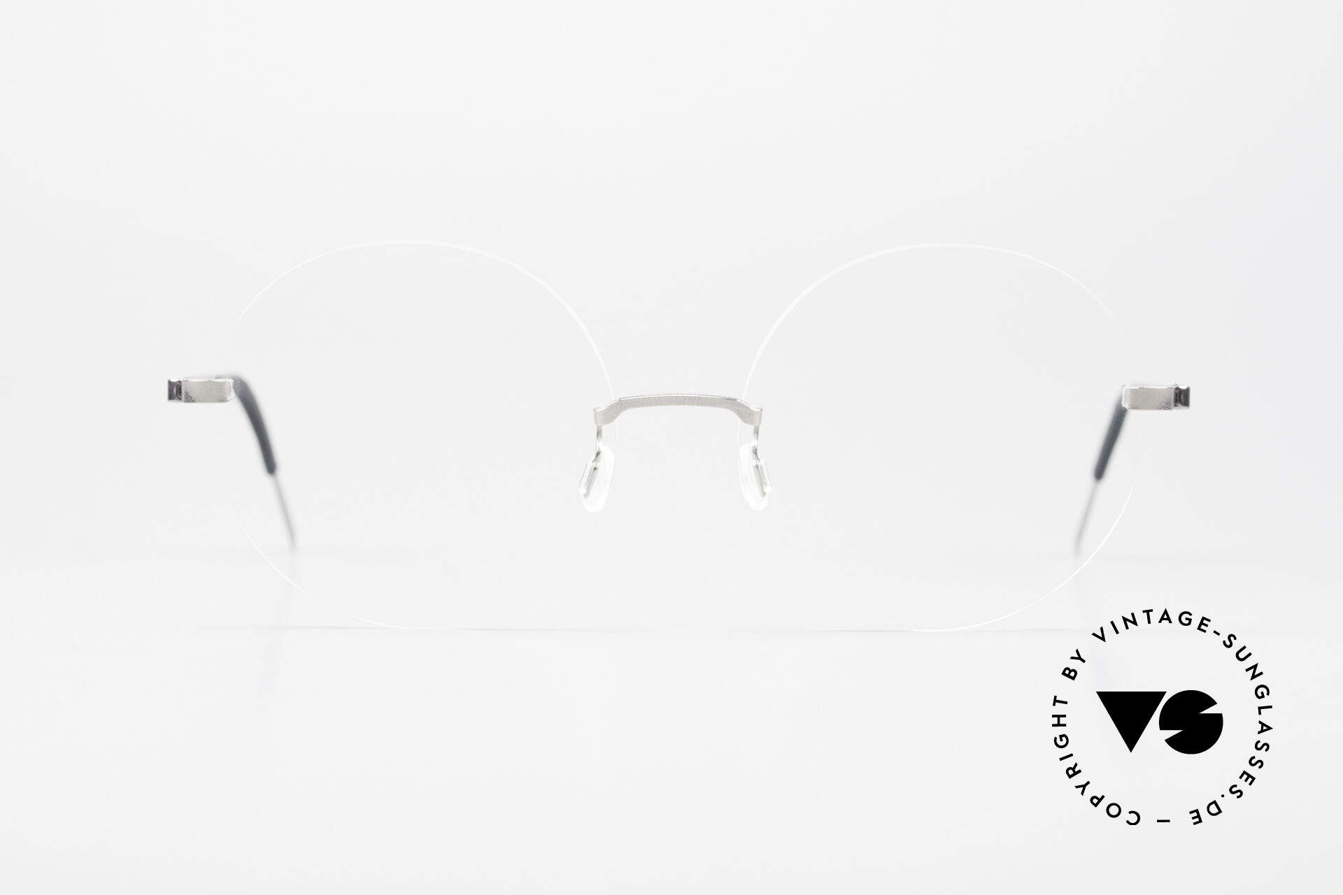 Glasses Lindberg 2341 Strip Titan Big Round Titan Frame Rimless