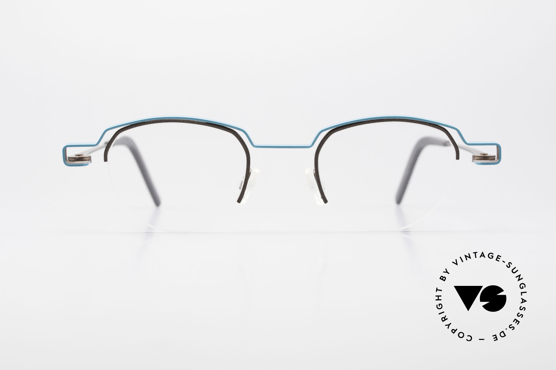 Glasses Theo Belgium Puree Nylor Panto Frame Semi Rimless