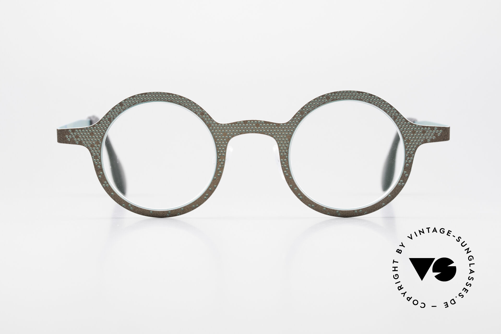 Glasses Theo Belgium Mille 64 Round Frame Dotted Pattern