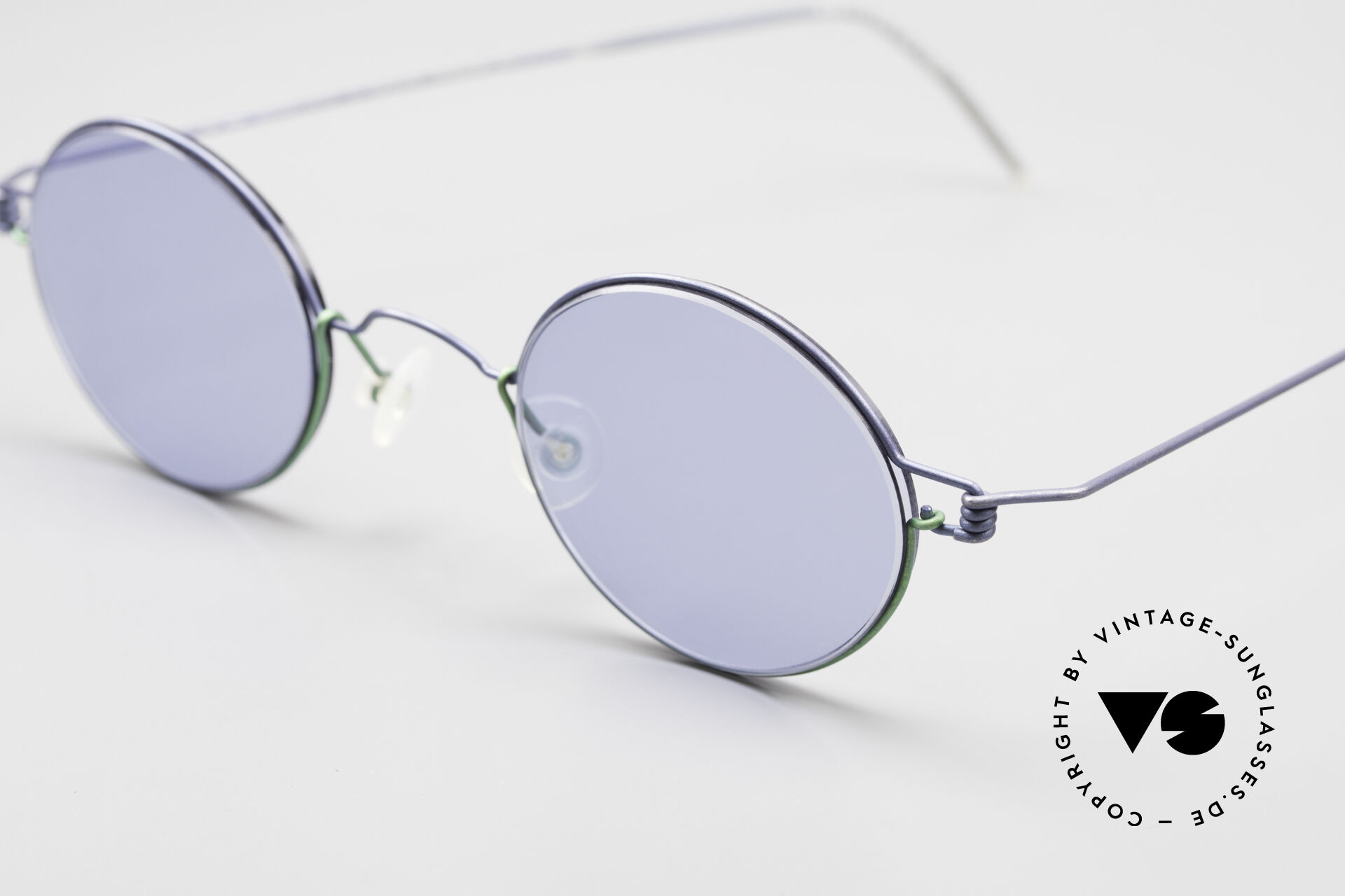 Sunglasses Lindberg Corona Air Titan Rim Round Titanium Frame Unisex