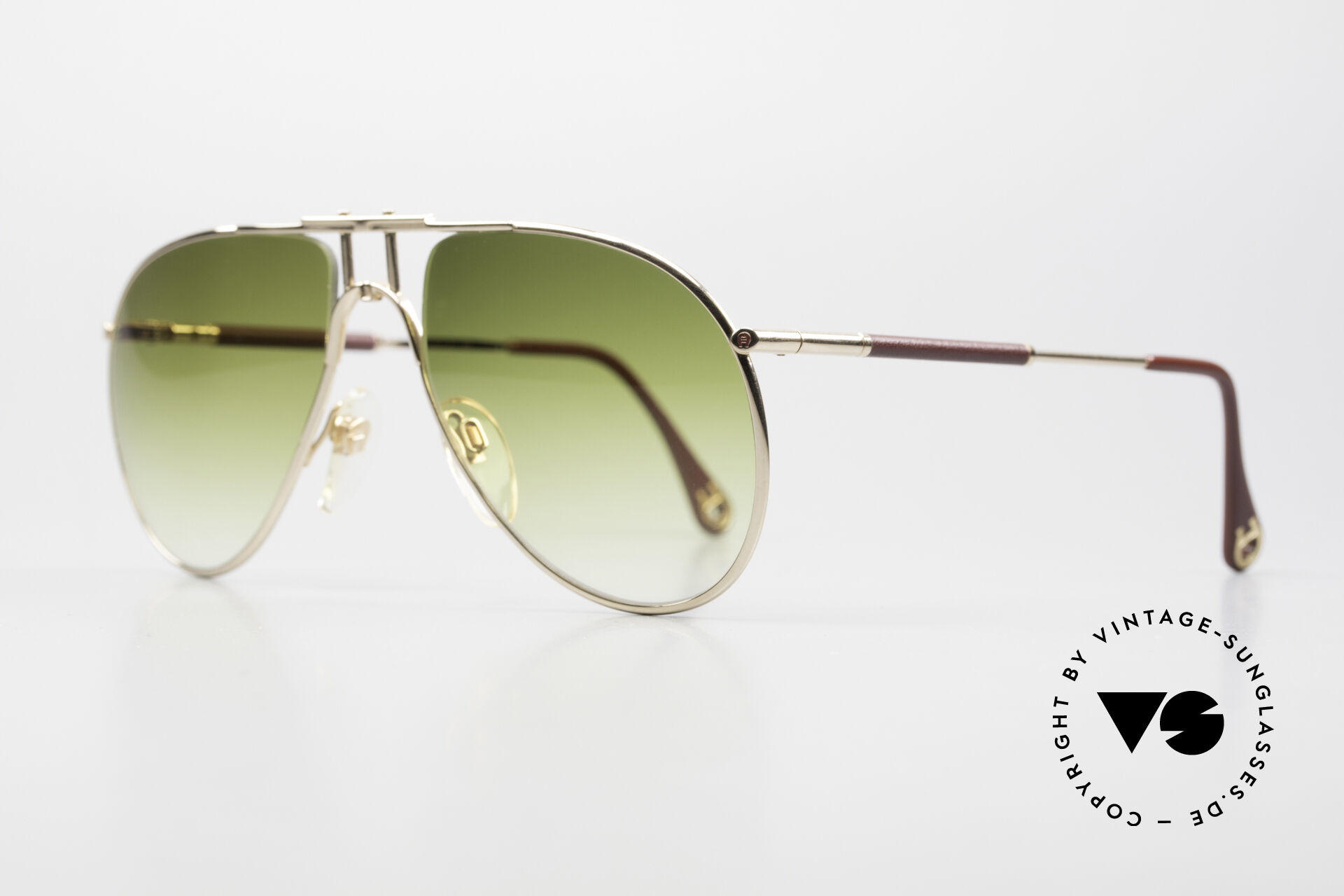 Sunglasses Aigner EA3 80's Frame Gold Plated Leather