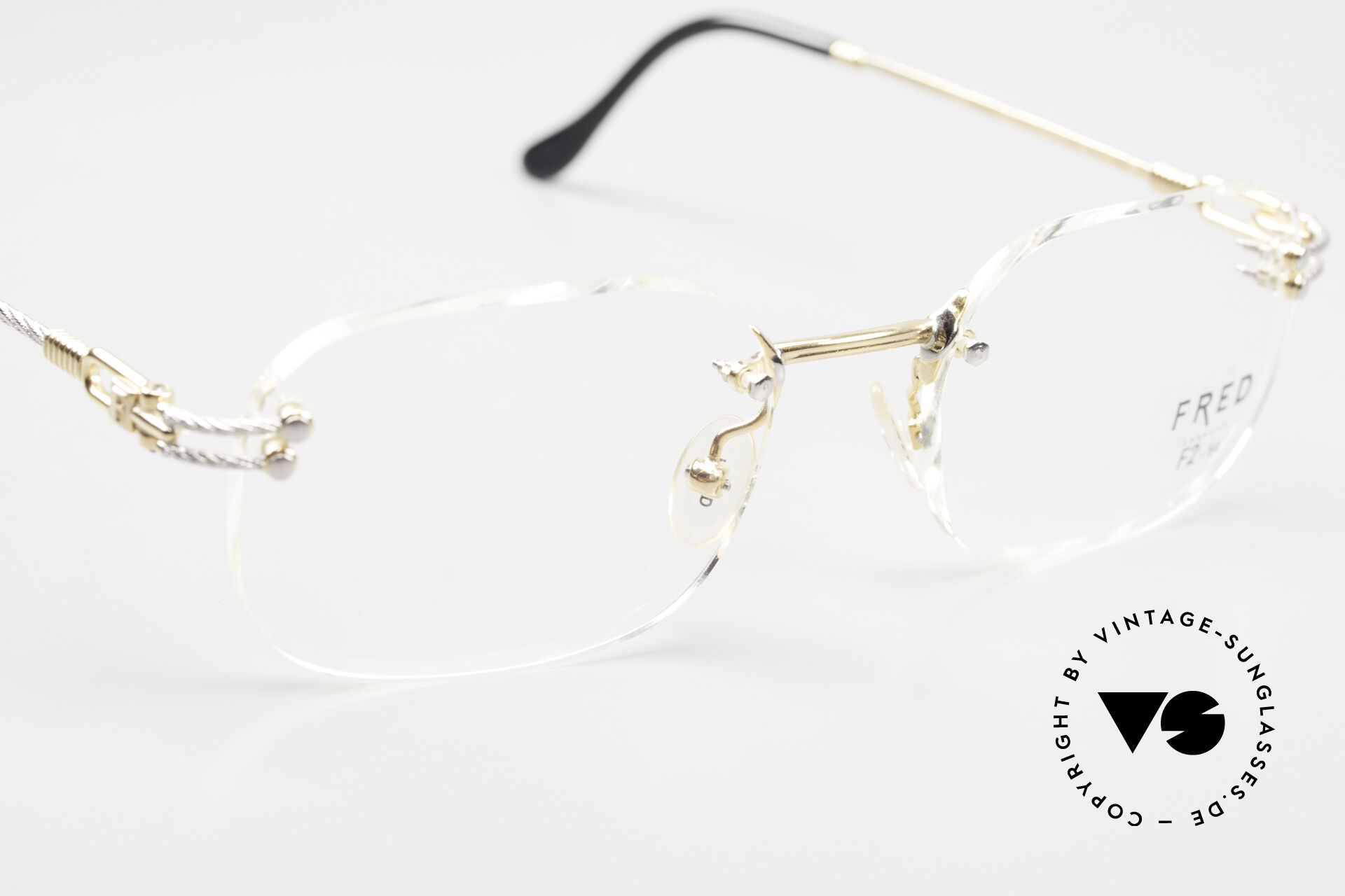 Glasses Fred Orcade F2 Square Rimless Luxury Glasses