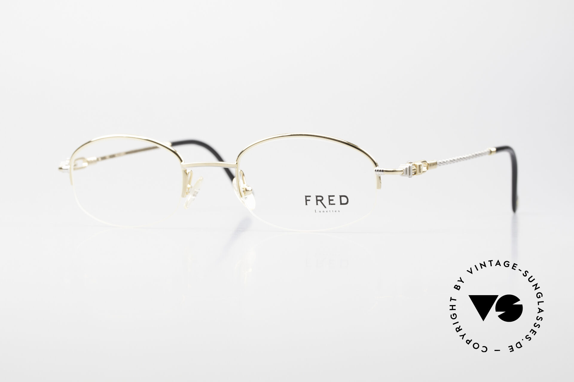 Glasses Fred Baleares Rare Oval Luxury Eyeglasses