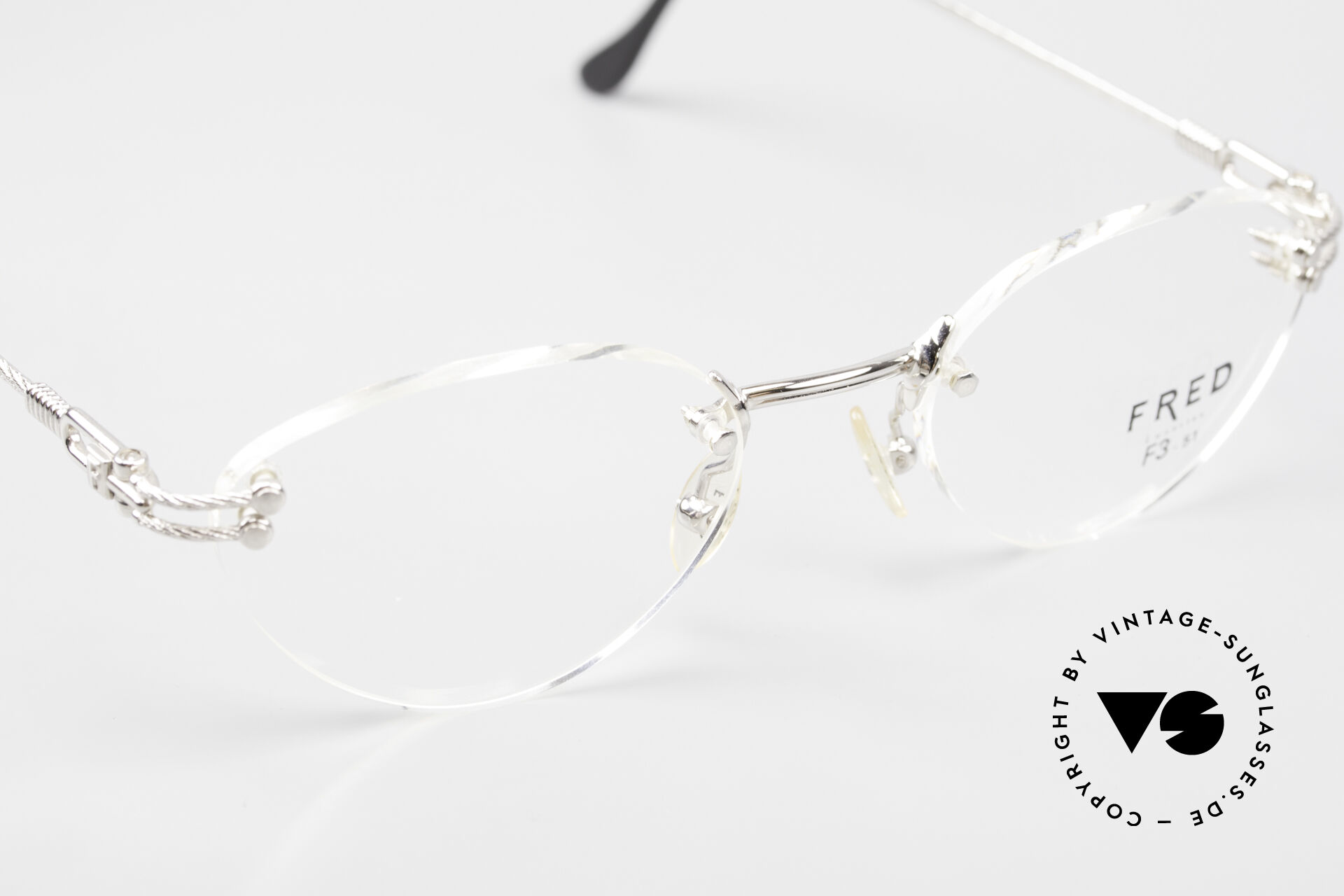 Glasses Fred Orcade F3 Rimless Platinum Eyeglasses