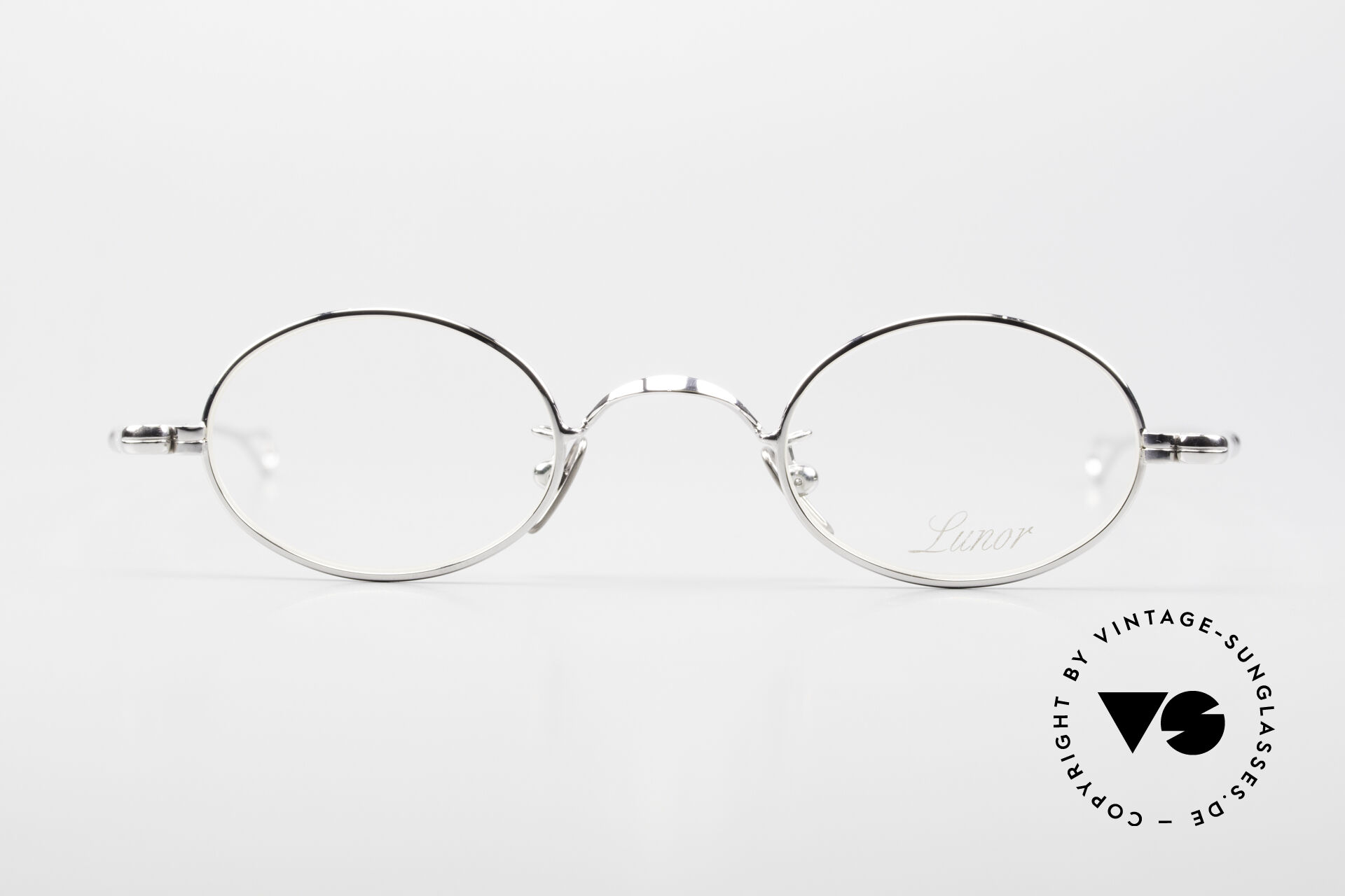 Glasses Lunor V 101 Small Oval Frame Platinum