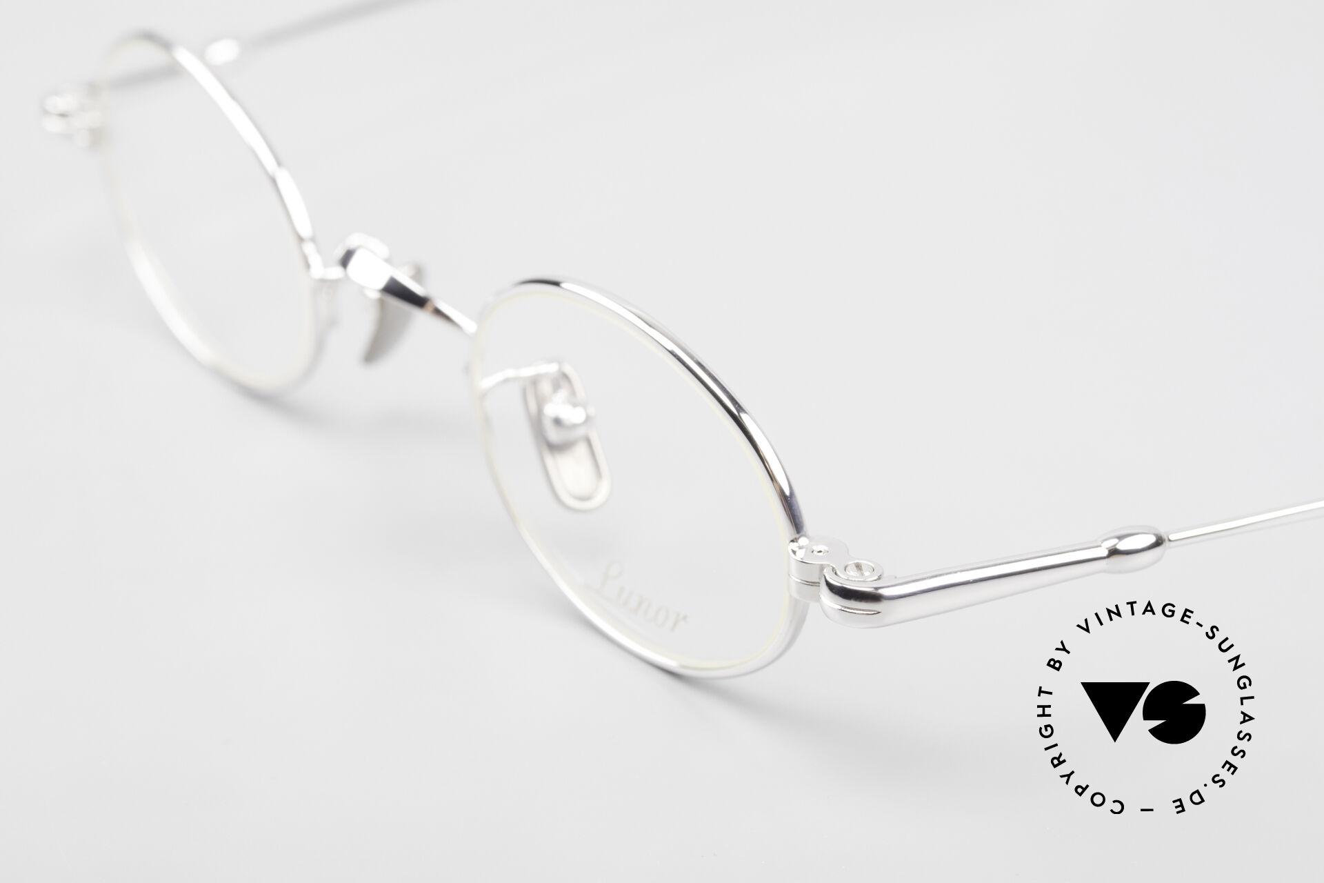 Glasses Lunor V 101 Small Oval Frame Platinum
