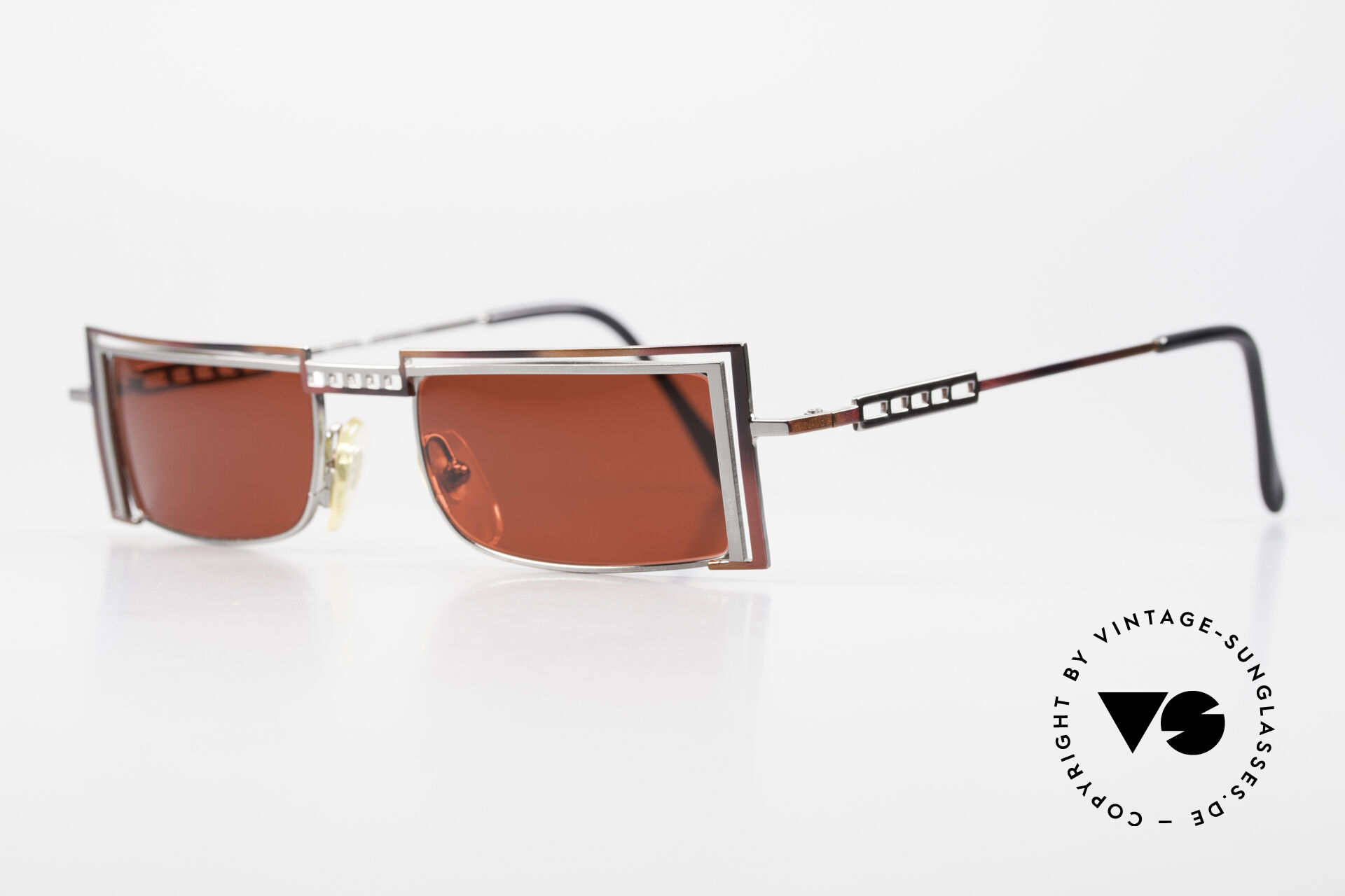 Sunglasses Casanova LC5 Square Gaudy 3D Red Lenses